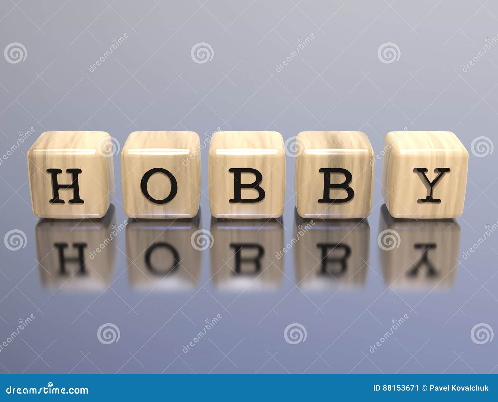 3D Illustration Wooden Cubes Hobby Stock Illustration - Illustration of ...