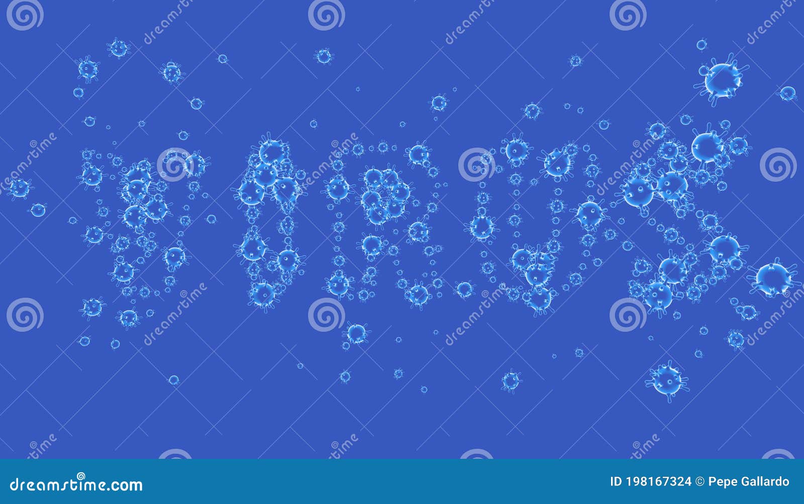 3d Illustration of the Word VIRUS. Stock Illustration - Illustration of ...