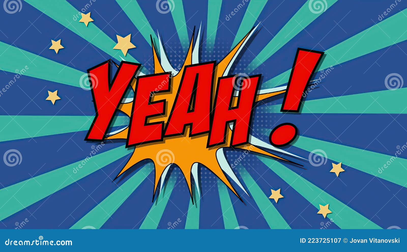 Word yeah in Comics Style stock illustration. Illustration of symbol ...