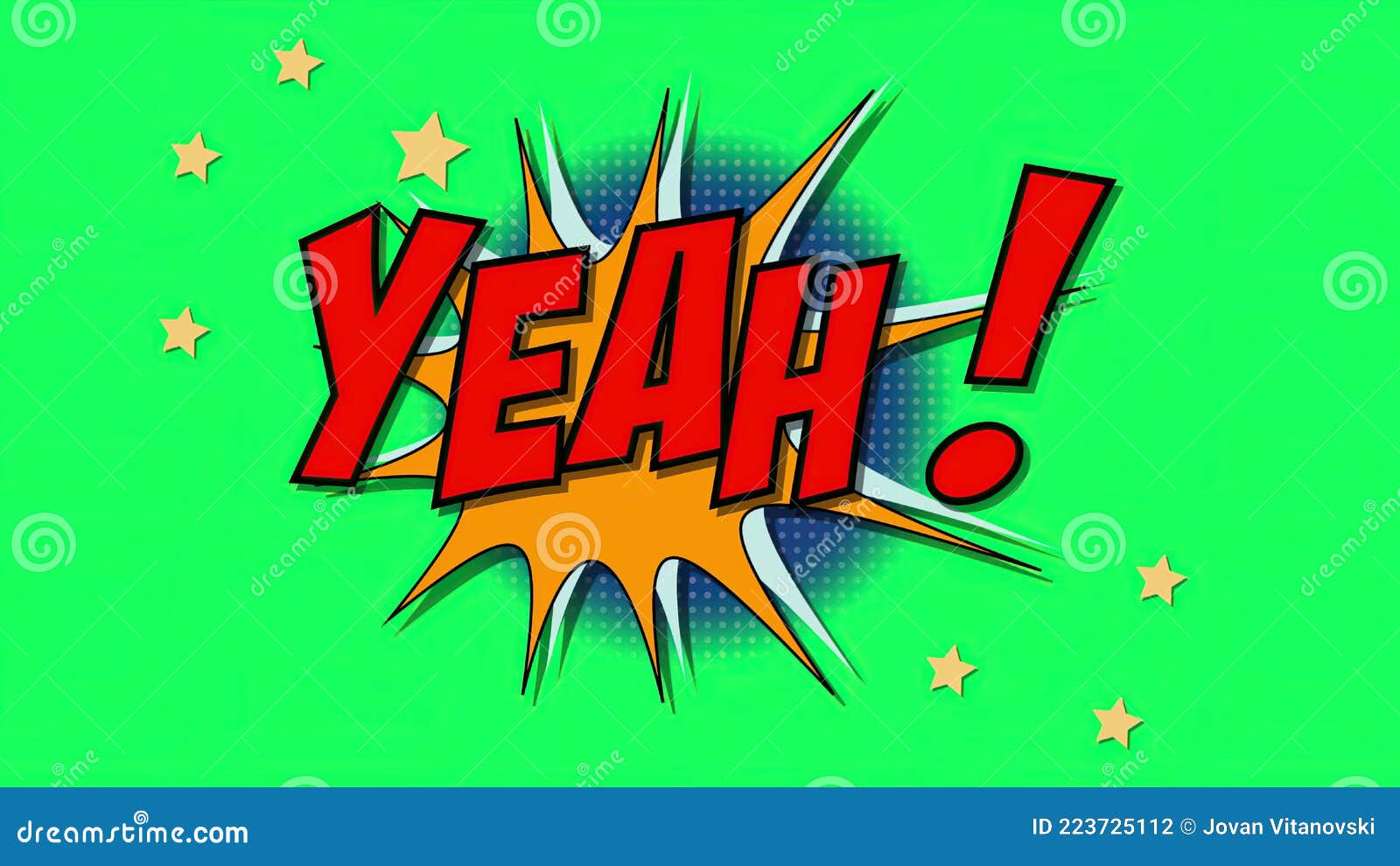 Word yeah in Comics Style stock illustration. Illustration of flat ...