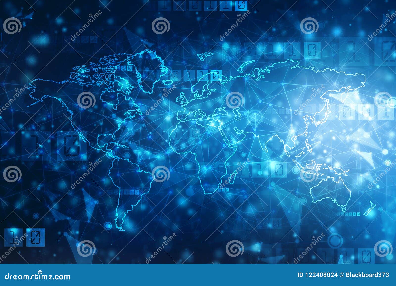 Global Internet Concept Background, Cyber Background Stock Illustration ...
