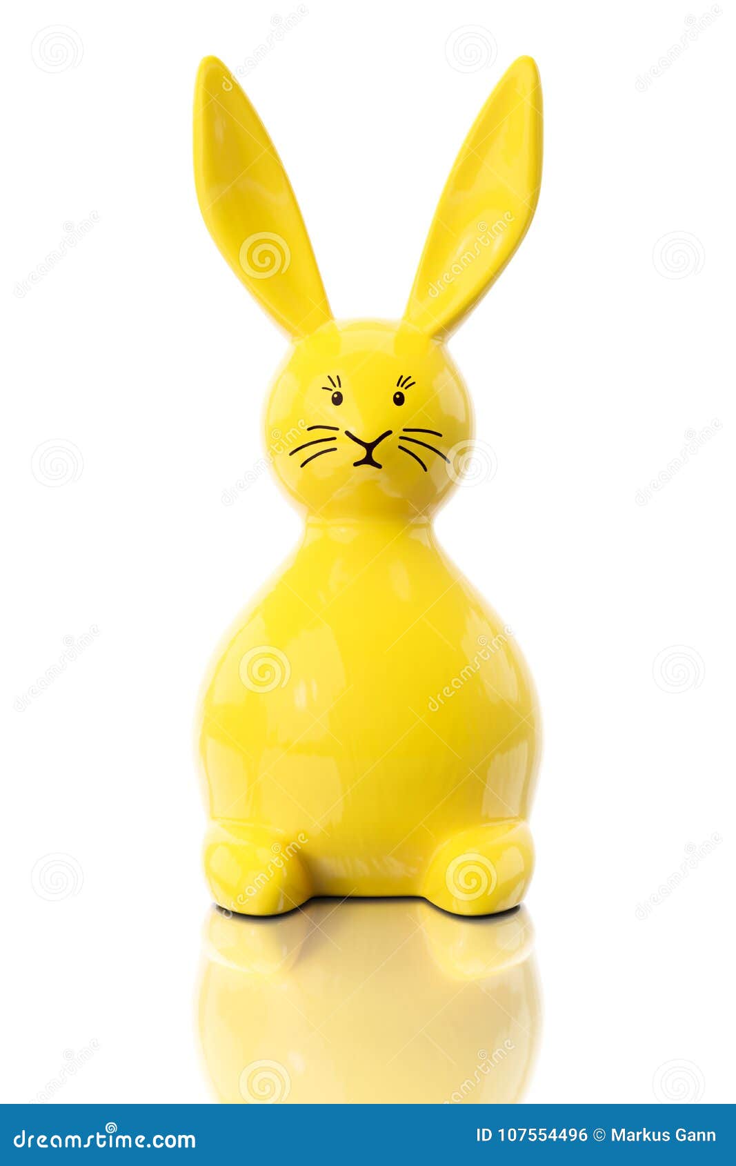 Yellow easter bunny figure stock illustration. Illustration of isolated ...