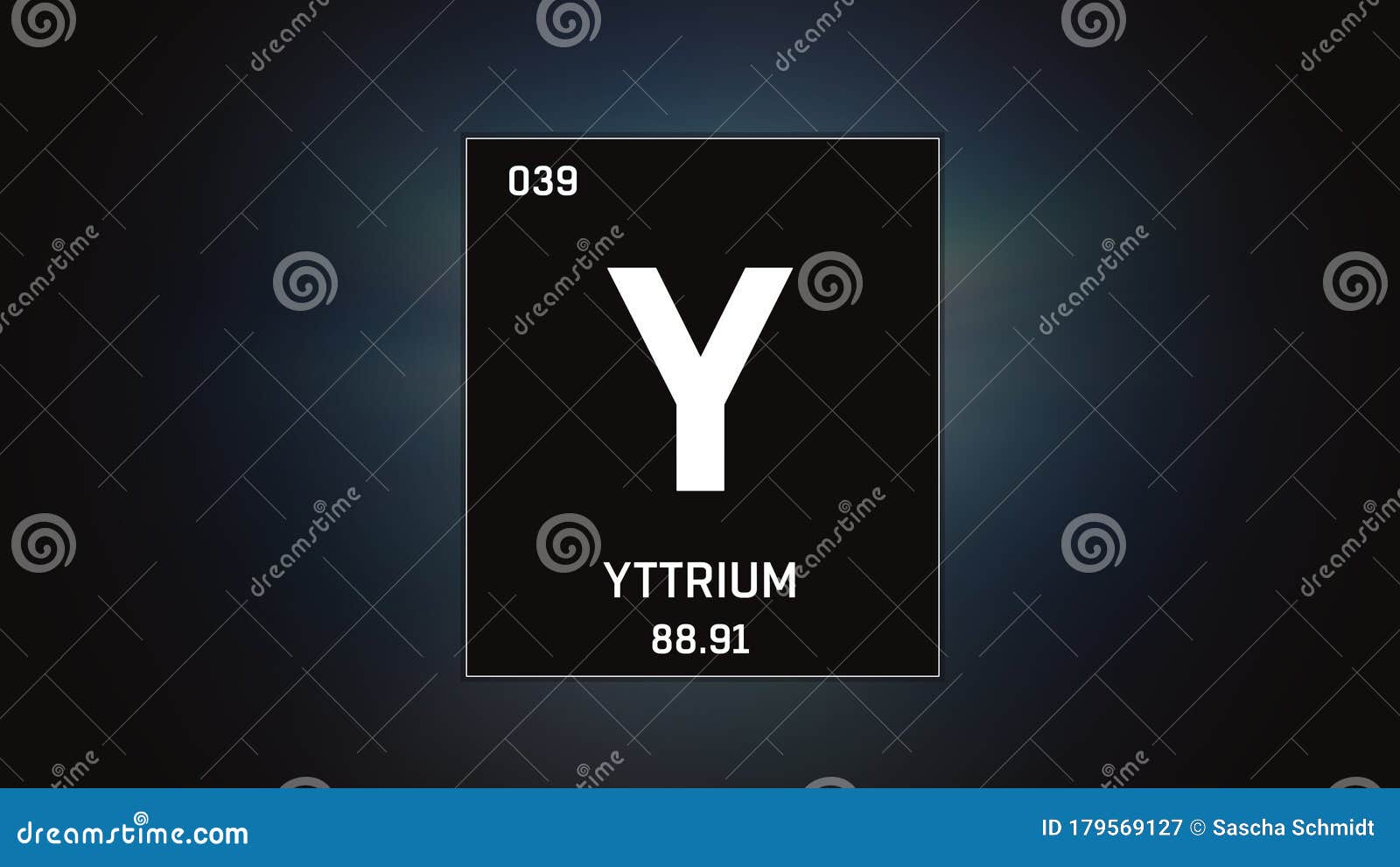 Atom Of Yttrium With Detailed Core And Its 39 Electrons On White With ...