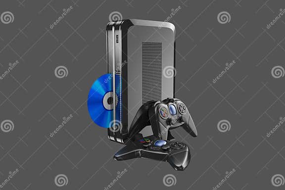 3D Illustrator Game Black Background Console Stock Illustration ...