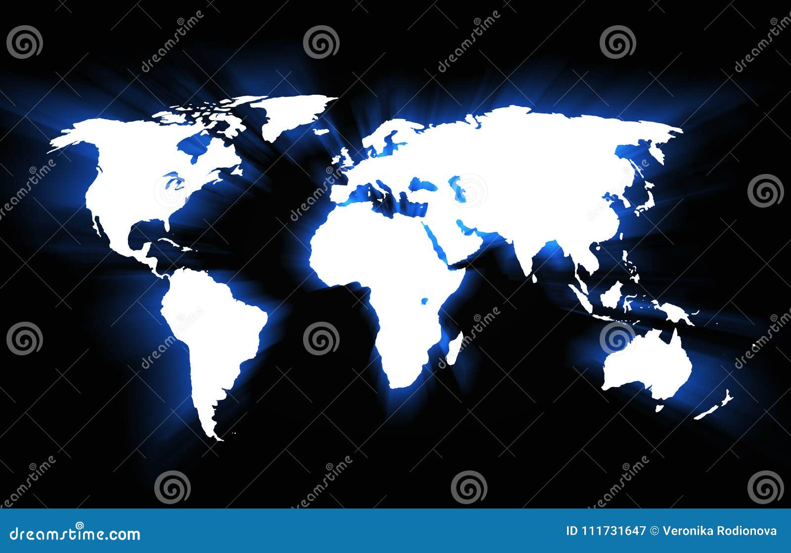 Black Background 3d Illyustration Continents Stock Illustrations – 3 ...