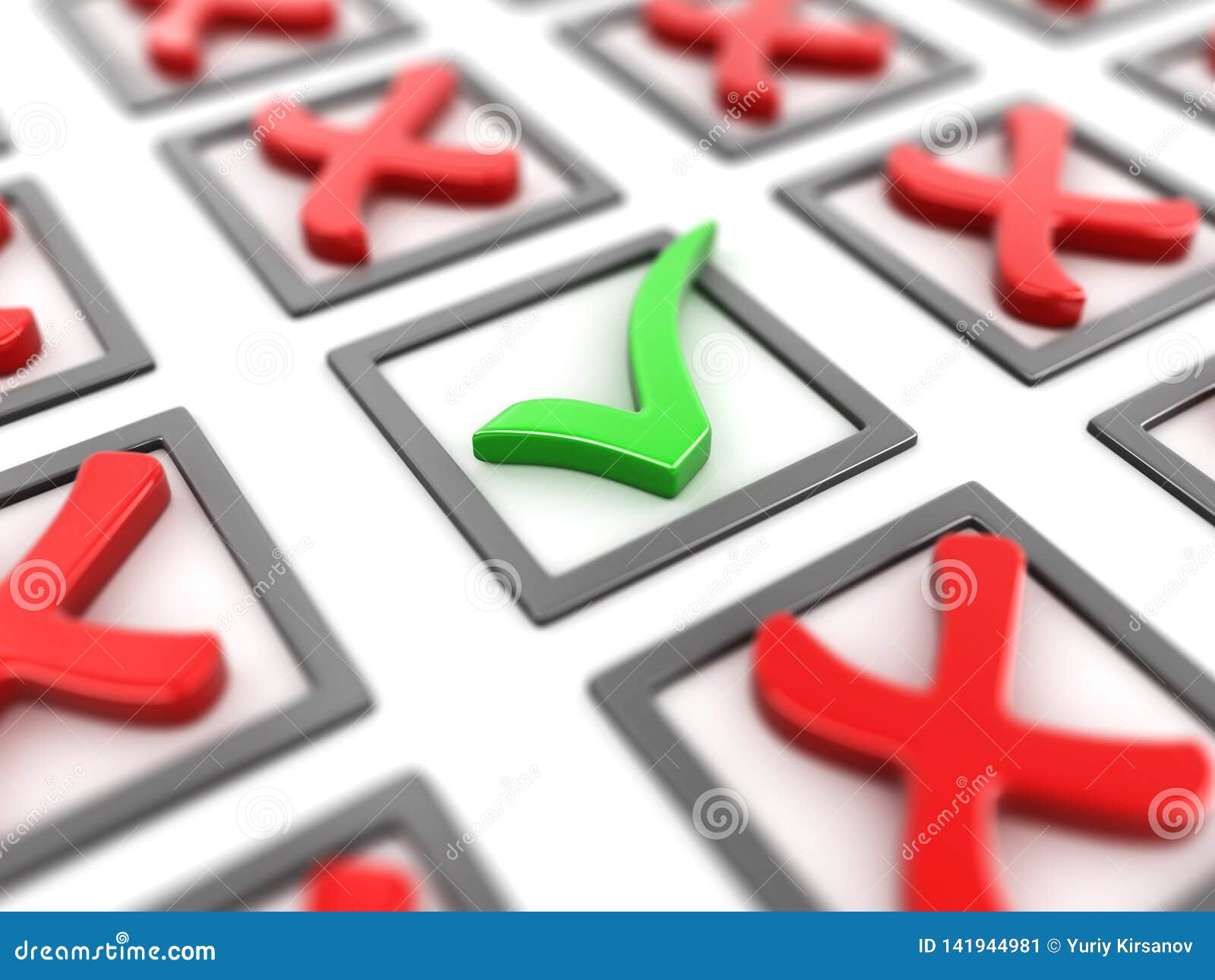 3d Image of Accept and Decline Stock Illustration - Illustration of ...