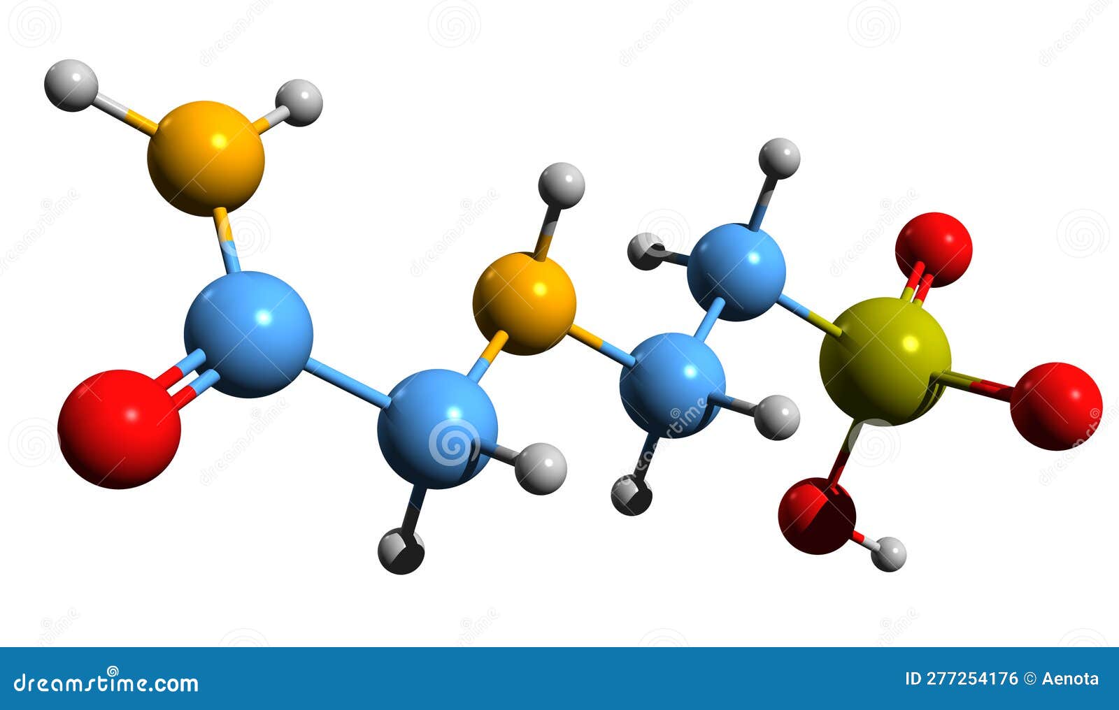 3D Image of ACES Skeletal Formula Stock Illustration - Illustration of ...