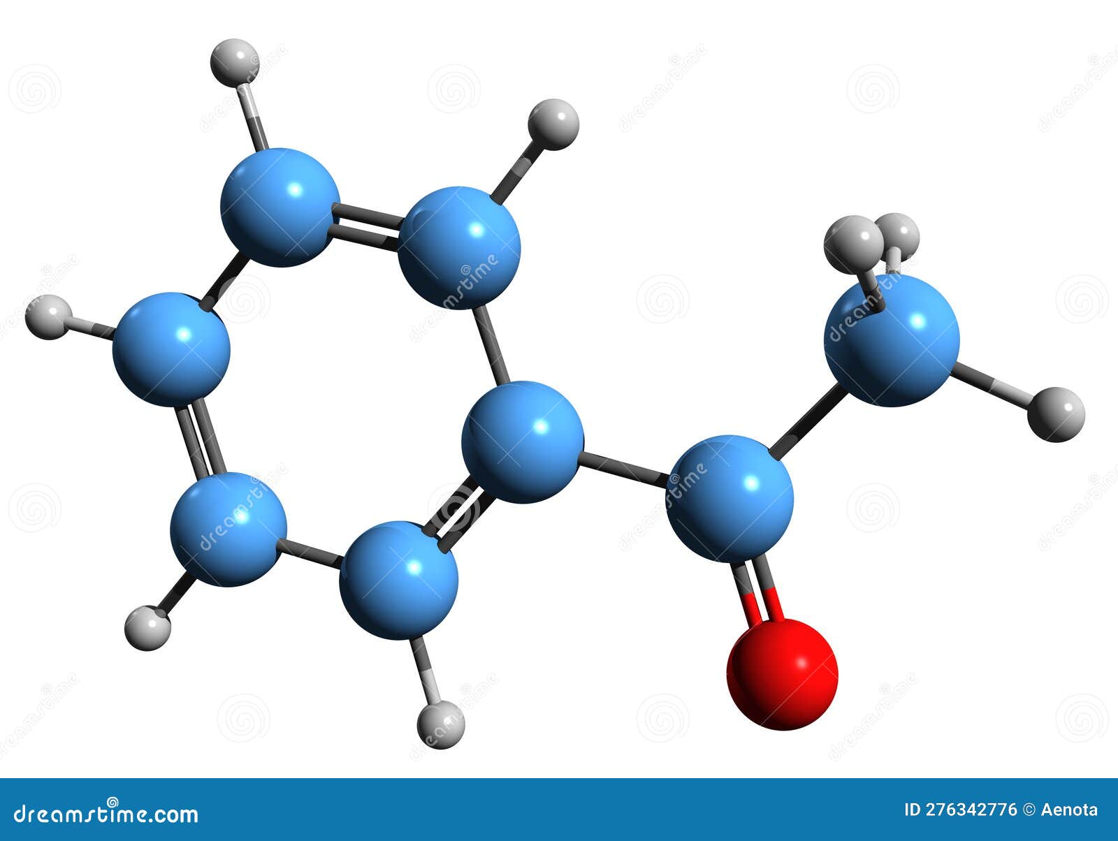 3D Image of Acetophenone Skeletal Formula Stock Illustration ...