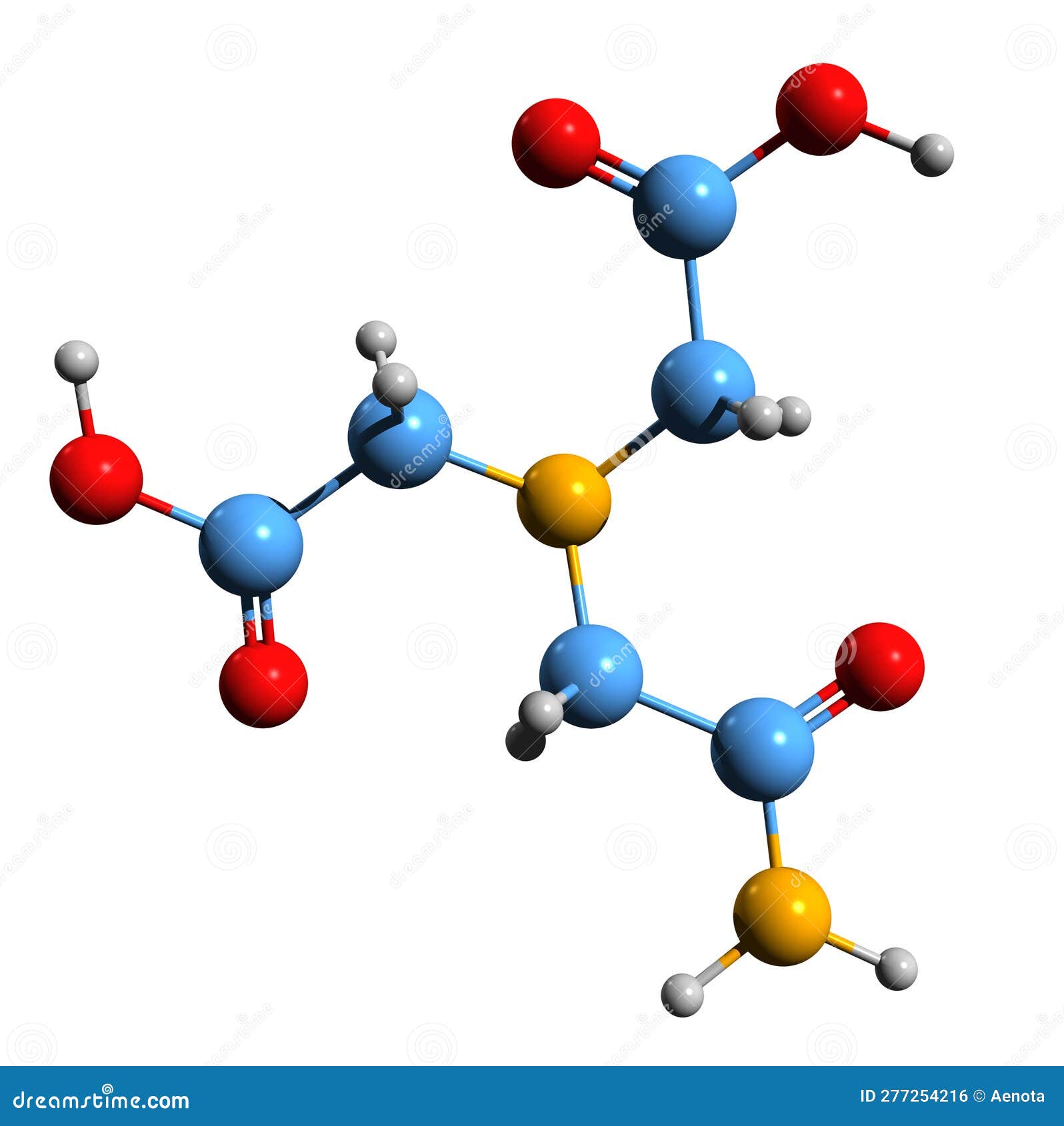 3D Image of ADA Skeletal Formula Stock Illustration - Illustration of ...