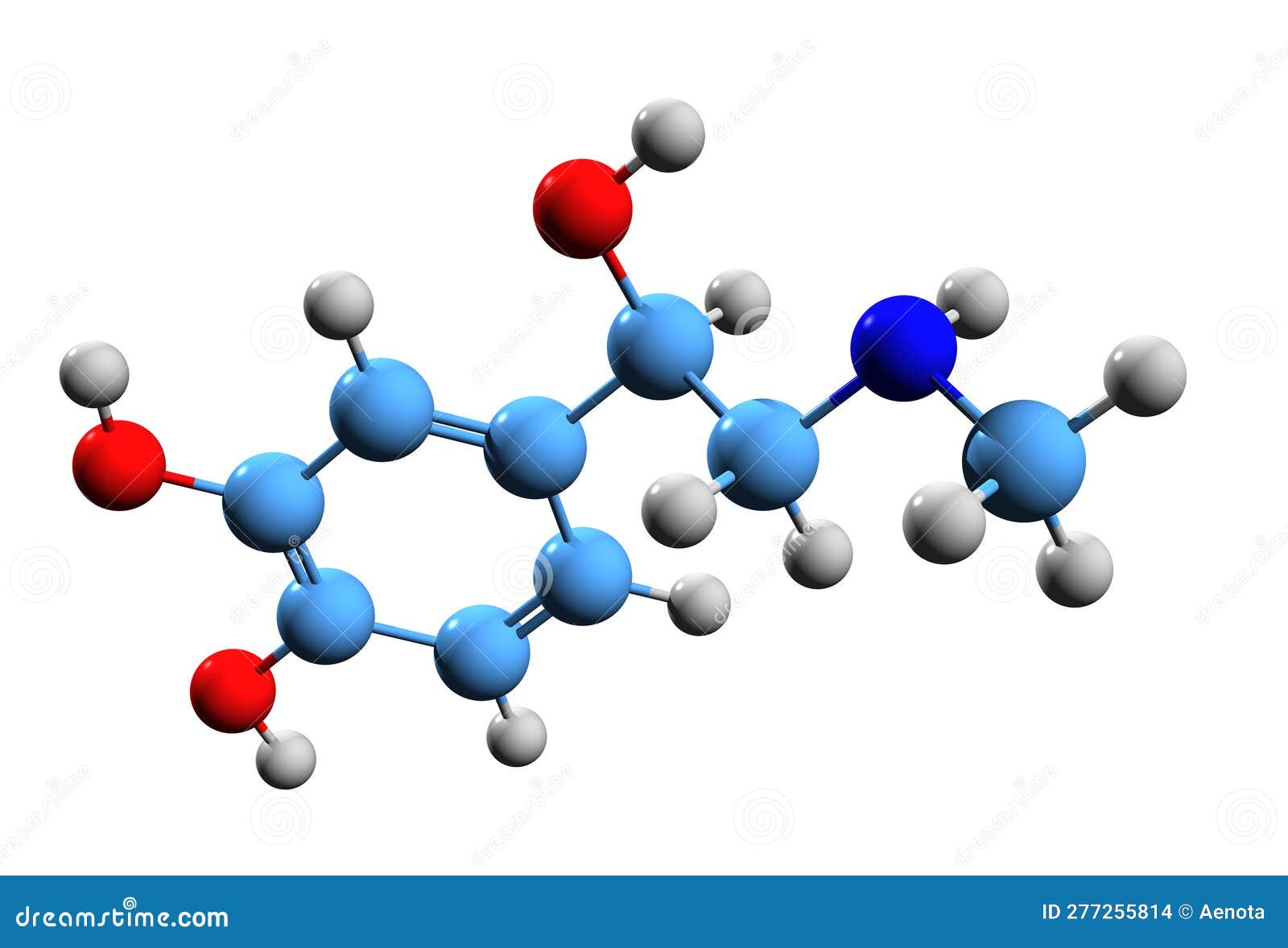 3D Image of Adrenalin Skeletal Formula Stock Illustration ...