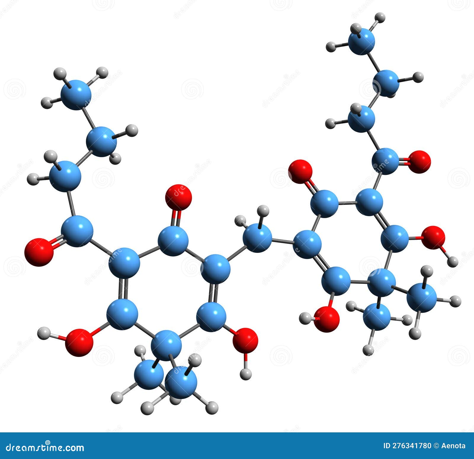 3D Image of Albaspidin Skeletal Formula Stock Illustration ...