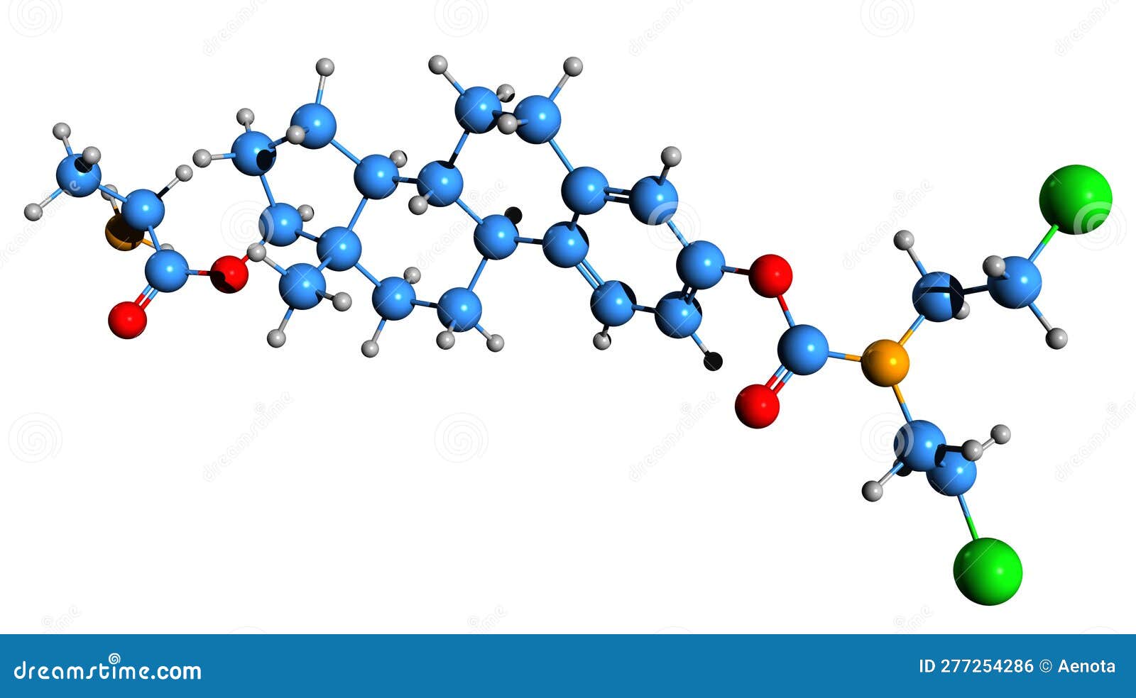 3D Image of Alestramustine Skeletal Formula Stock Illustration ...