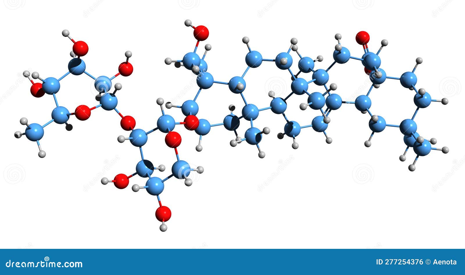 3D Image of Alpha-hederin Skeletal Formula Stock Illustration ...