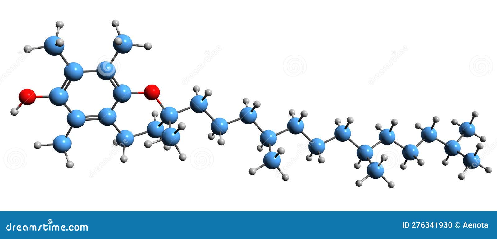 Tocopherol Skeletal Formula. Vitamin E Molecular Structure. Scientific ...