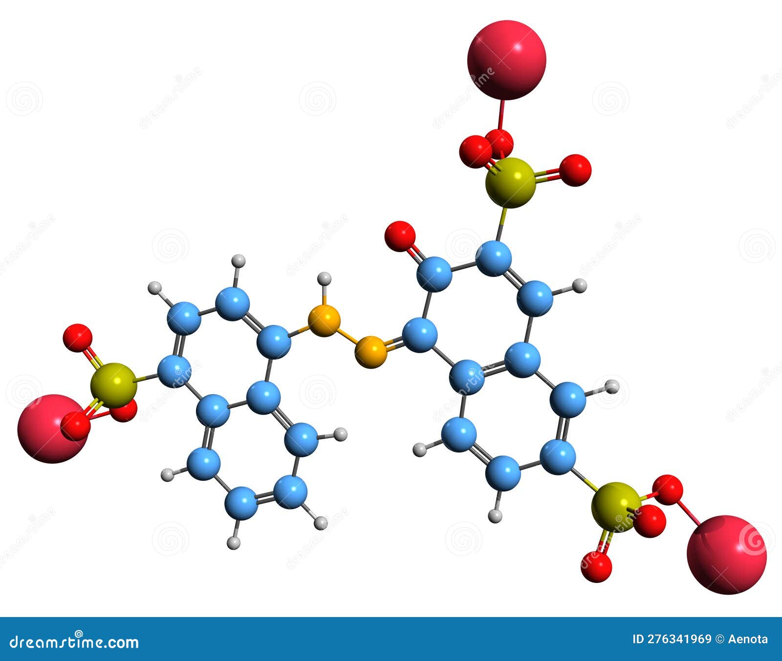 3D Image of Amaranth Skeletal Formula Stock Illustration - Illustration ...