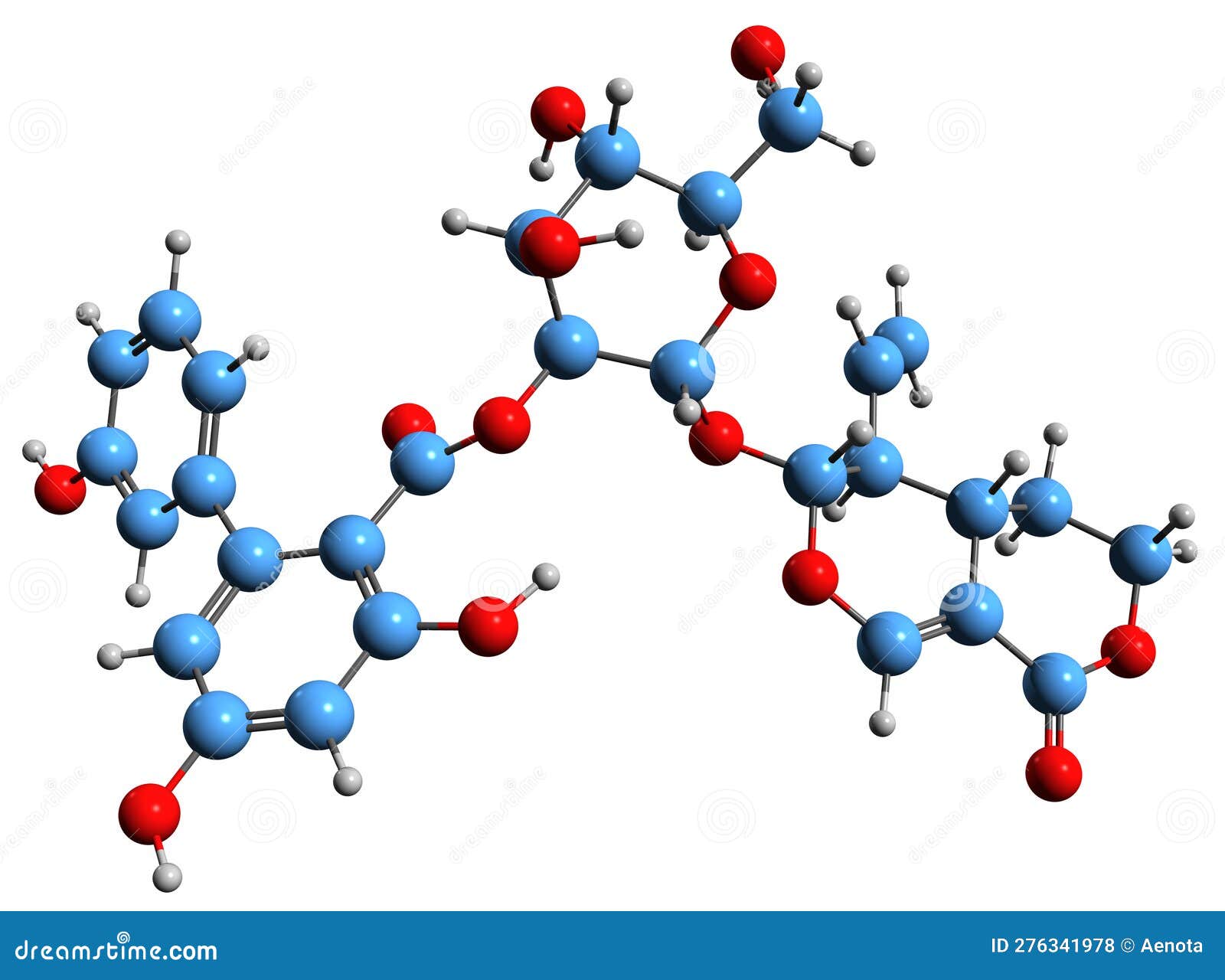 3D Image of Amarogentin Skeletal Formula Stock Illustration ...