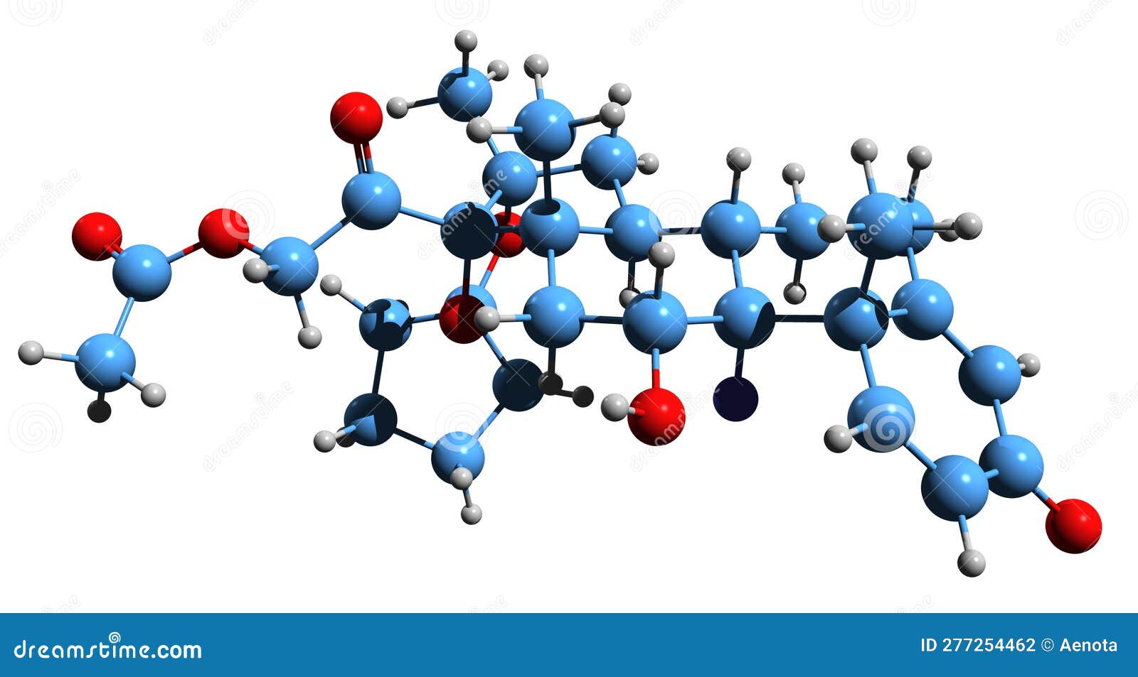 3D Image of Amcinonide Skeletal Formula Stock Illustration ...