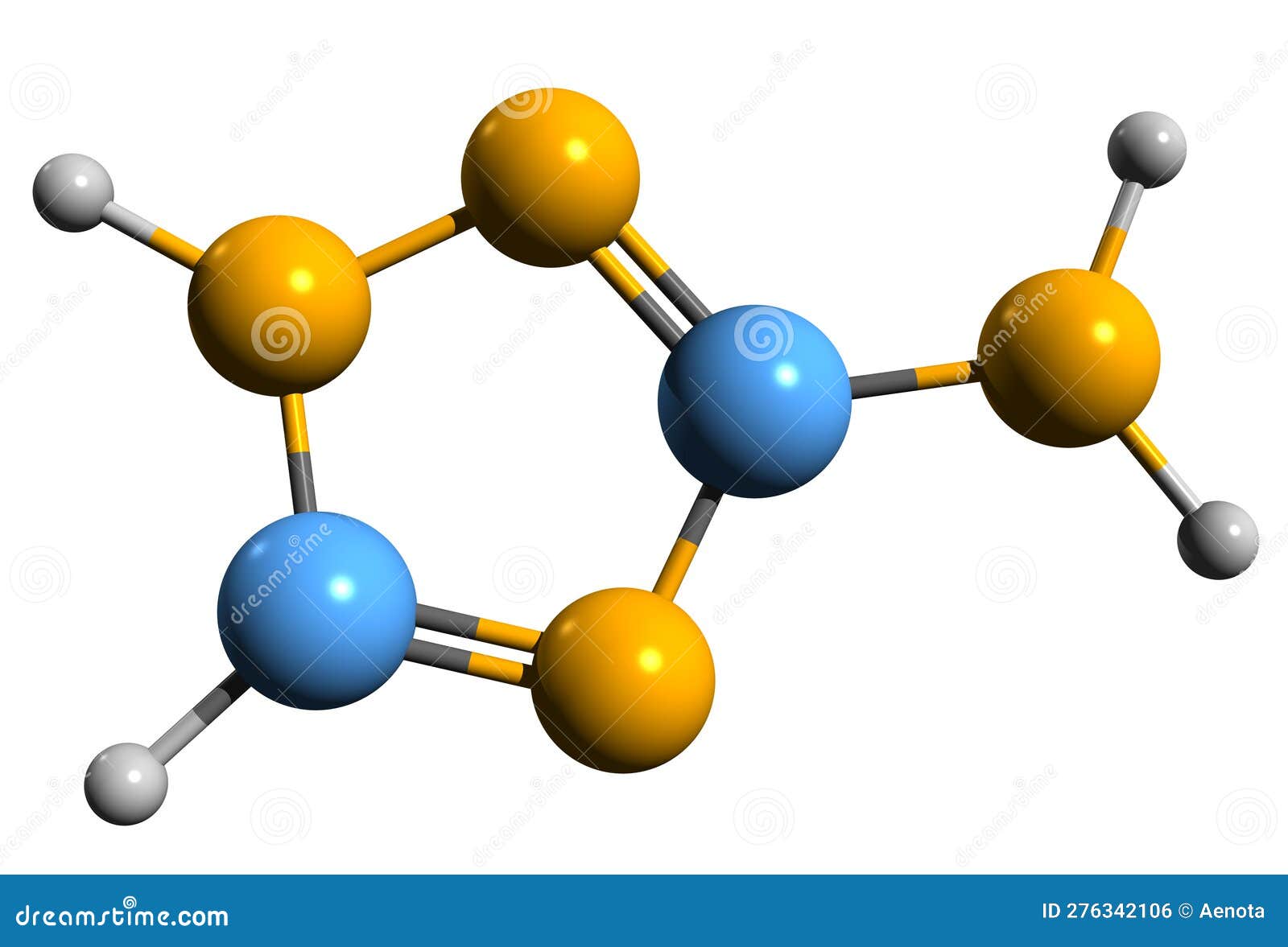3D Image of Amitrol Skeletal Formula Stock Illustration - Illustration ...