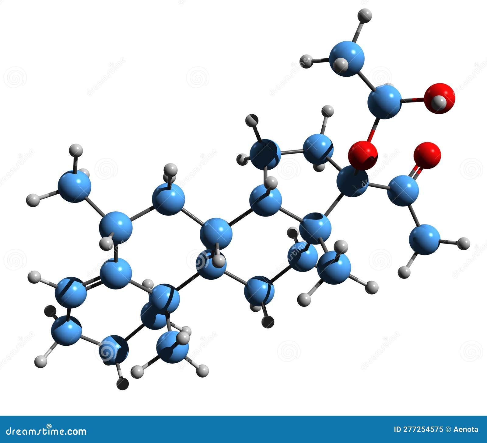 3D Image of Anagestone Acetate Skeletal Formula Stock Illustration ...