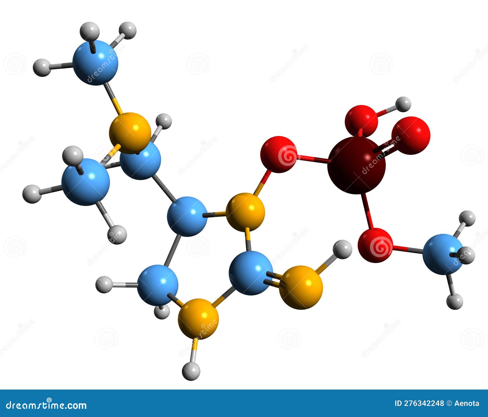 3D Image of Anatoxin-a S Skeletal Formula Stock Illustration ...