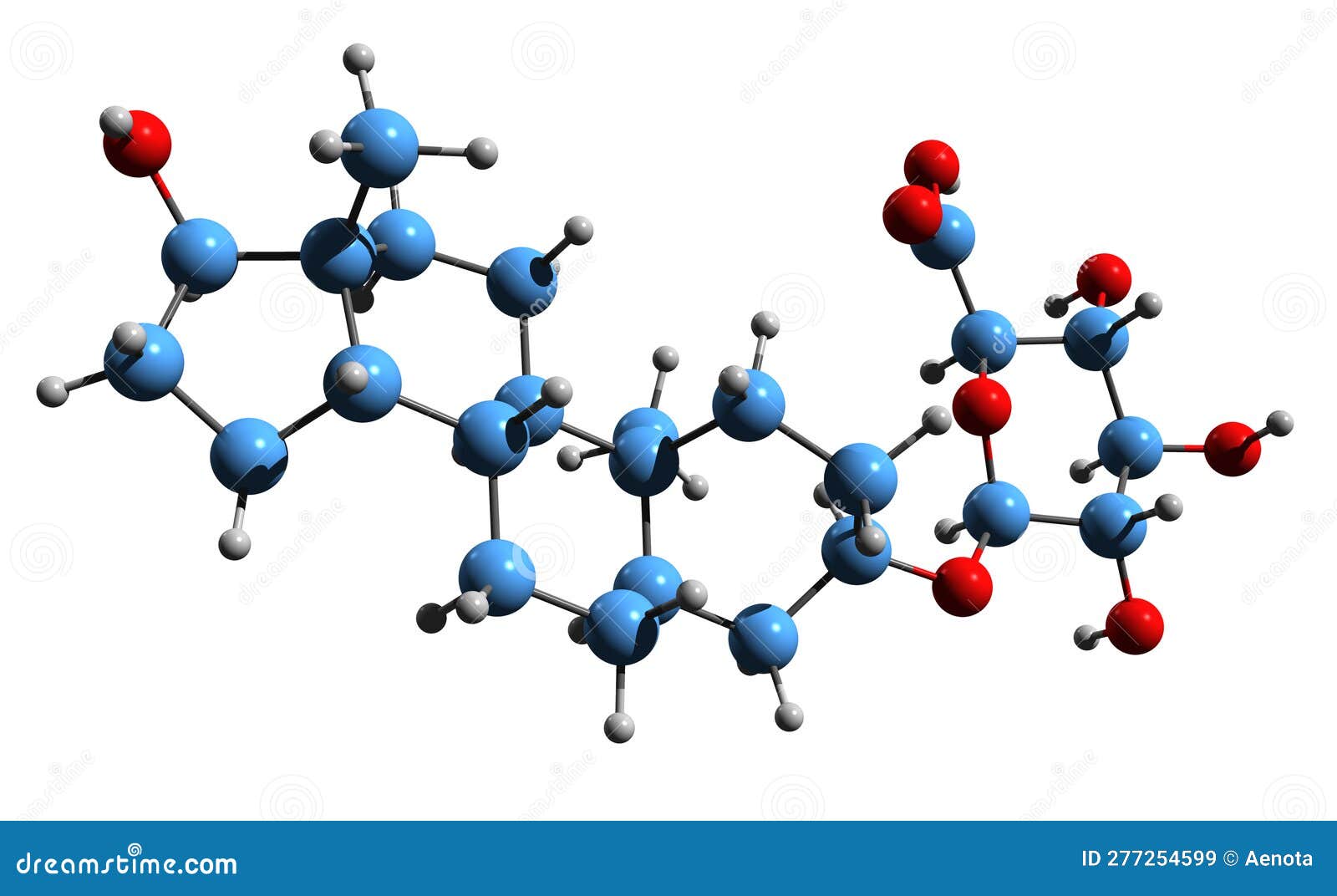 3D Image of Androstanediol Glucuronide Skeletal Formula Stock ...