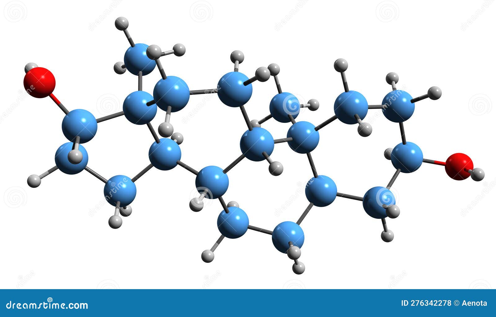 3D Image of Androstanediol Skeletal Formula Stock Illustration ...