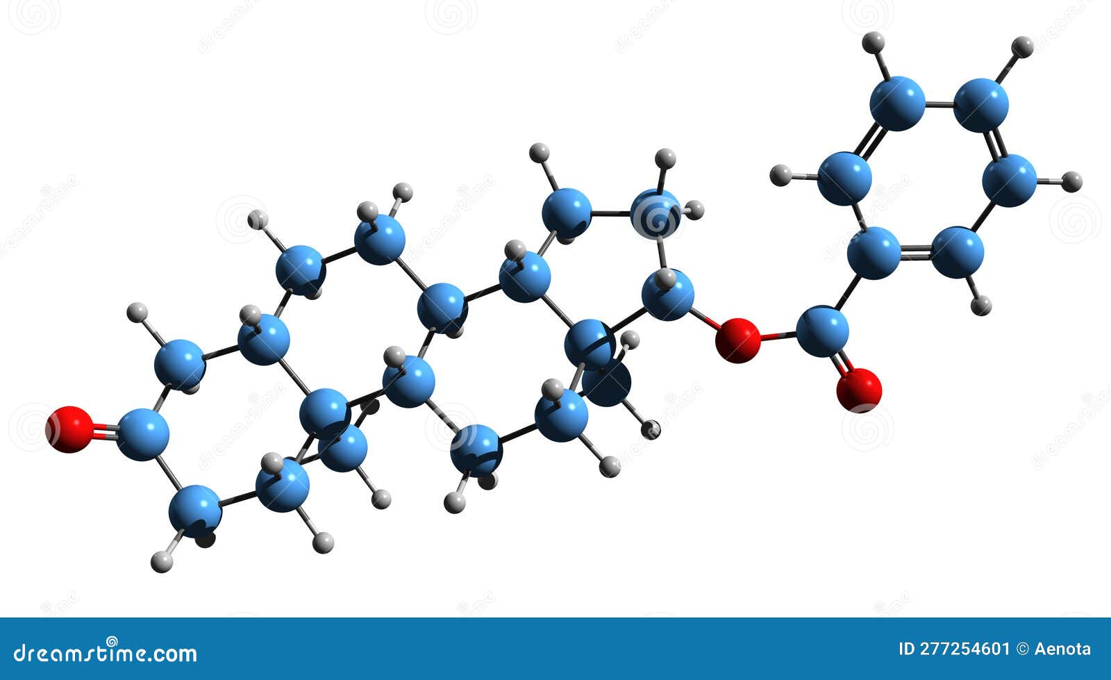 3D Image of Androstanolone Benzoate Skeletal Formula Stock Illustration ...