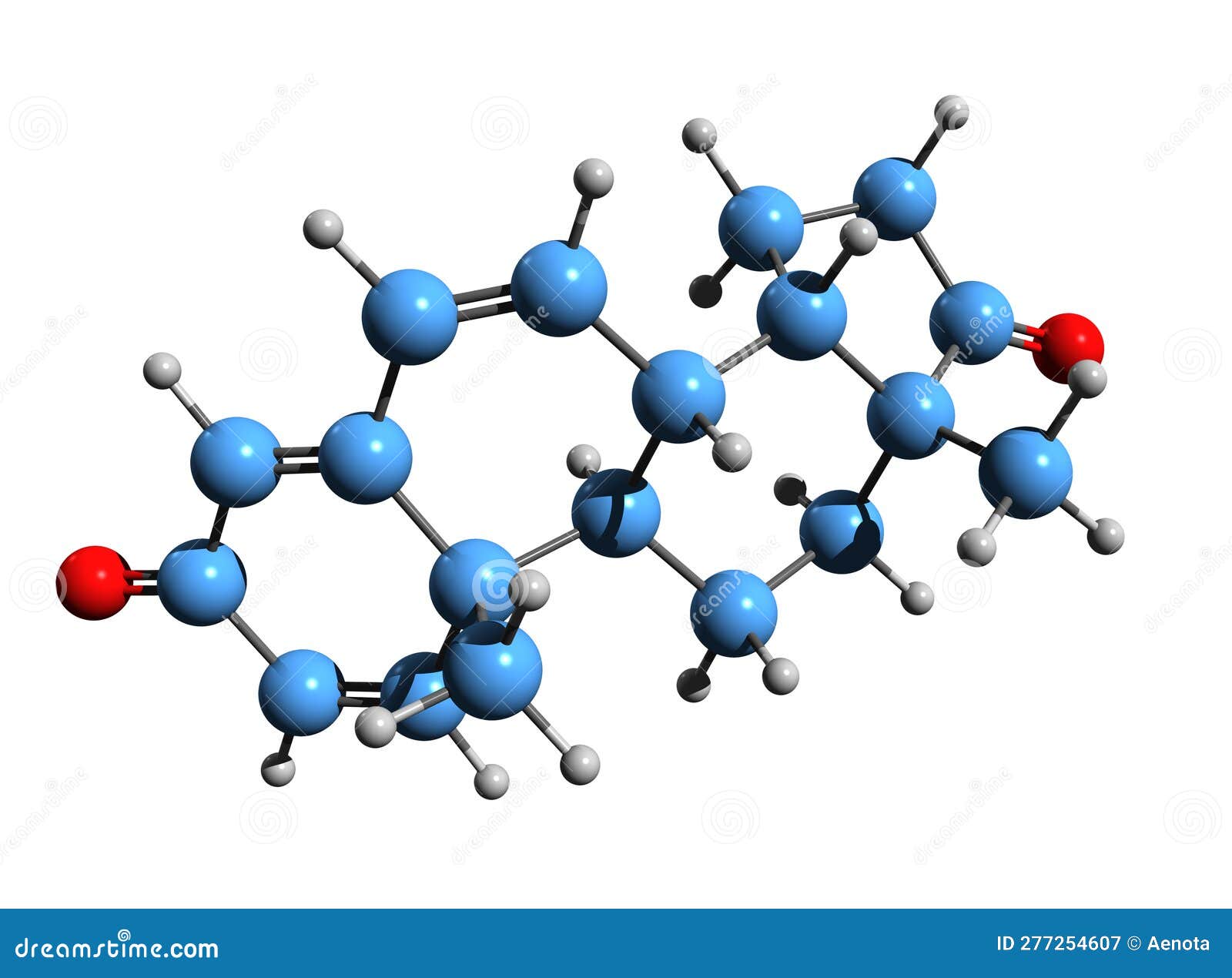 3D Image of Androstatriene-3,17-dione Skeletal Formula Stock ...