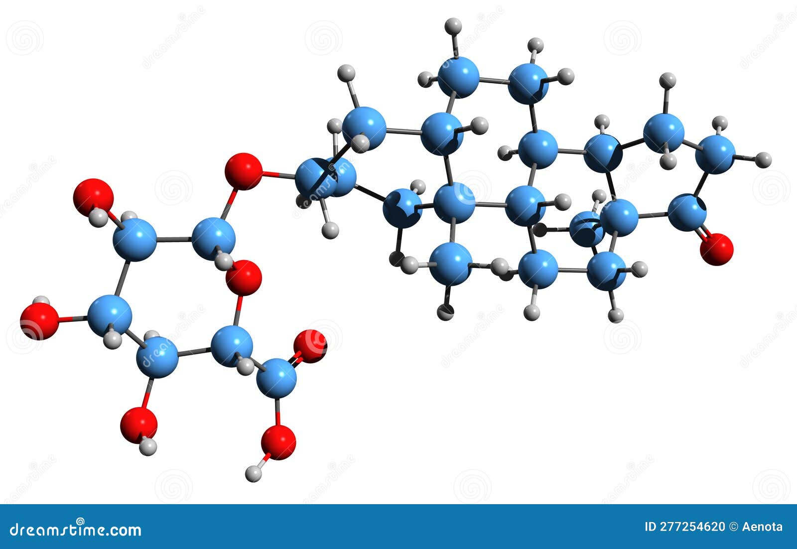 3D Image of Androsterone Glucuronide Skeletal Formula Stock ...