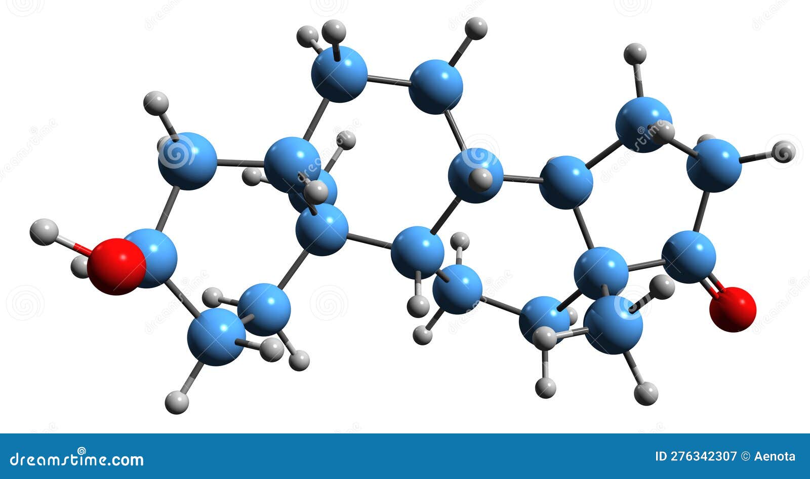 3D Image of Androsterone Skeletal Formula Stock Illustration ...