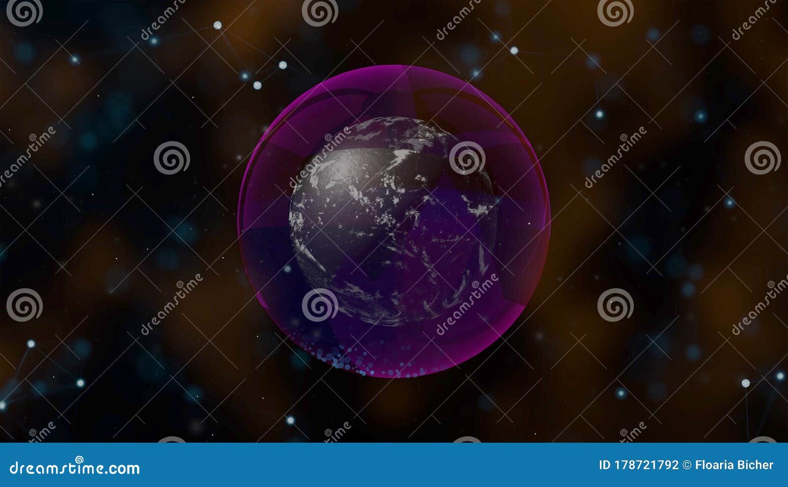 3d Image of Animated Ozone Layer Protecting Planet from Harmful Impact ...