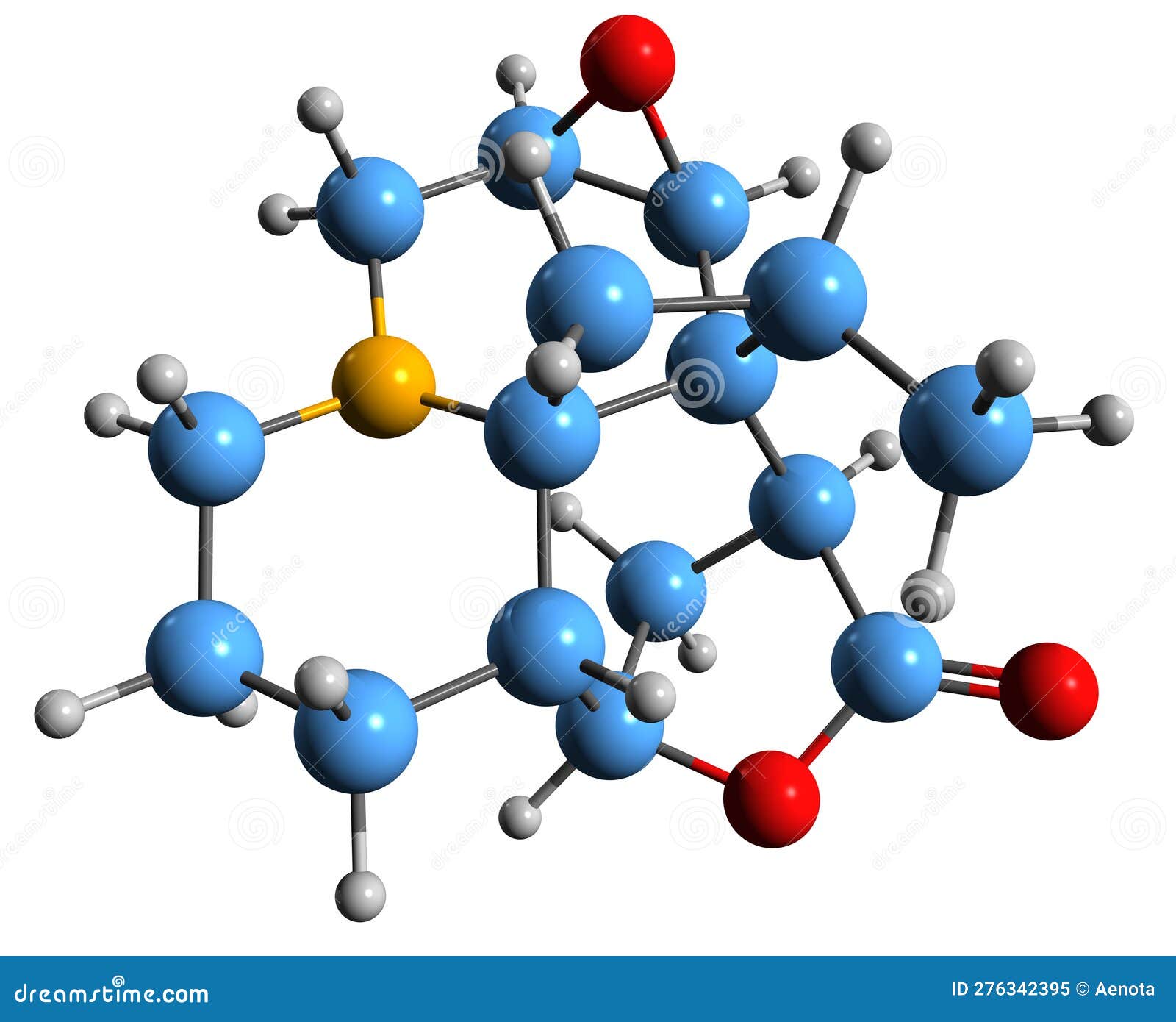 3D Image of Annotinin Skeletal Formula Stock Illustration ...