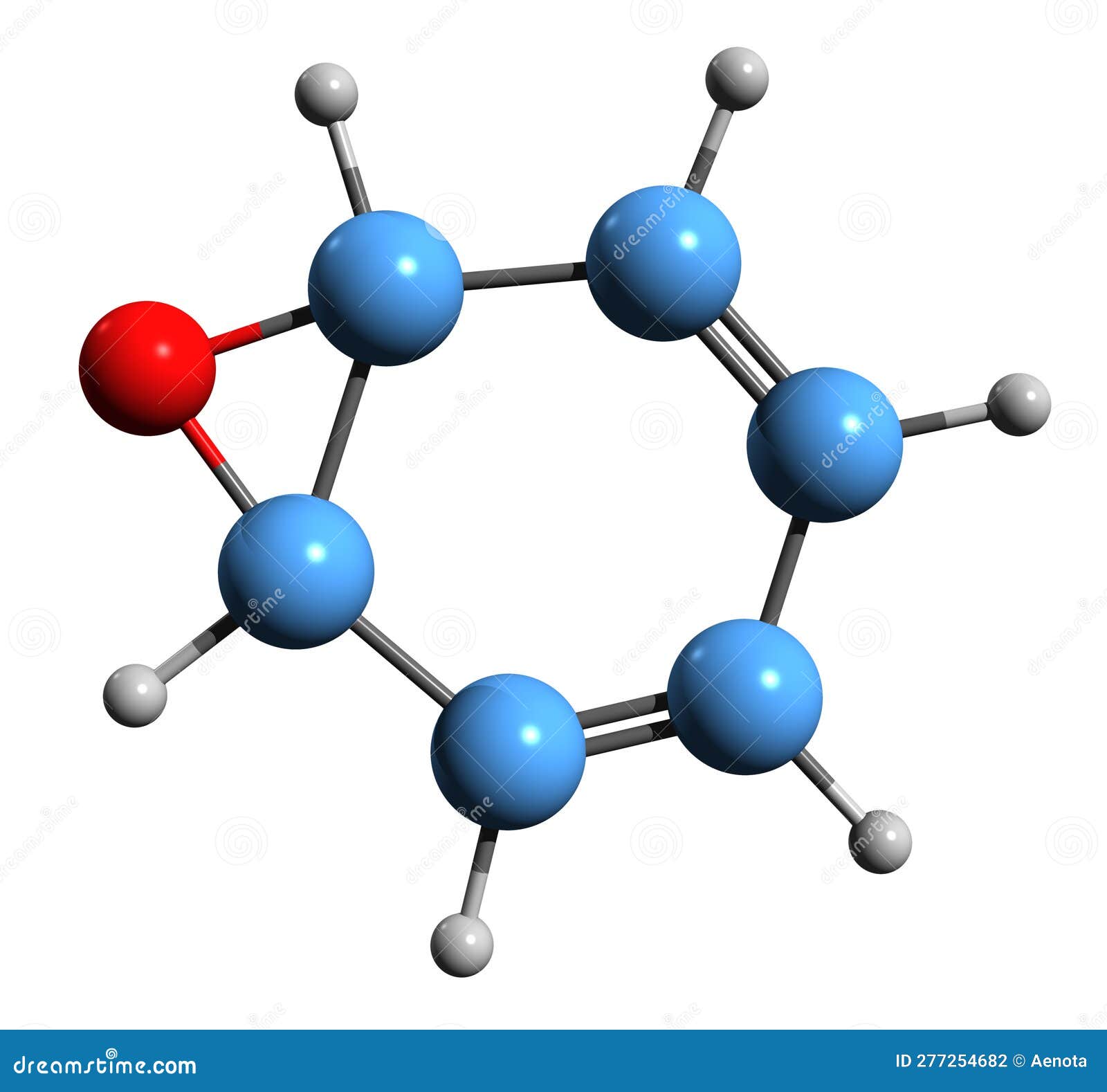 3D Image of Arene Oxide Skeletal Formula Stock Illustration ...