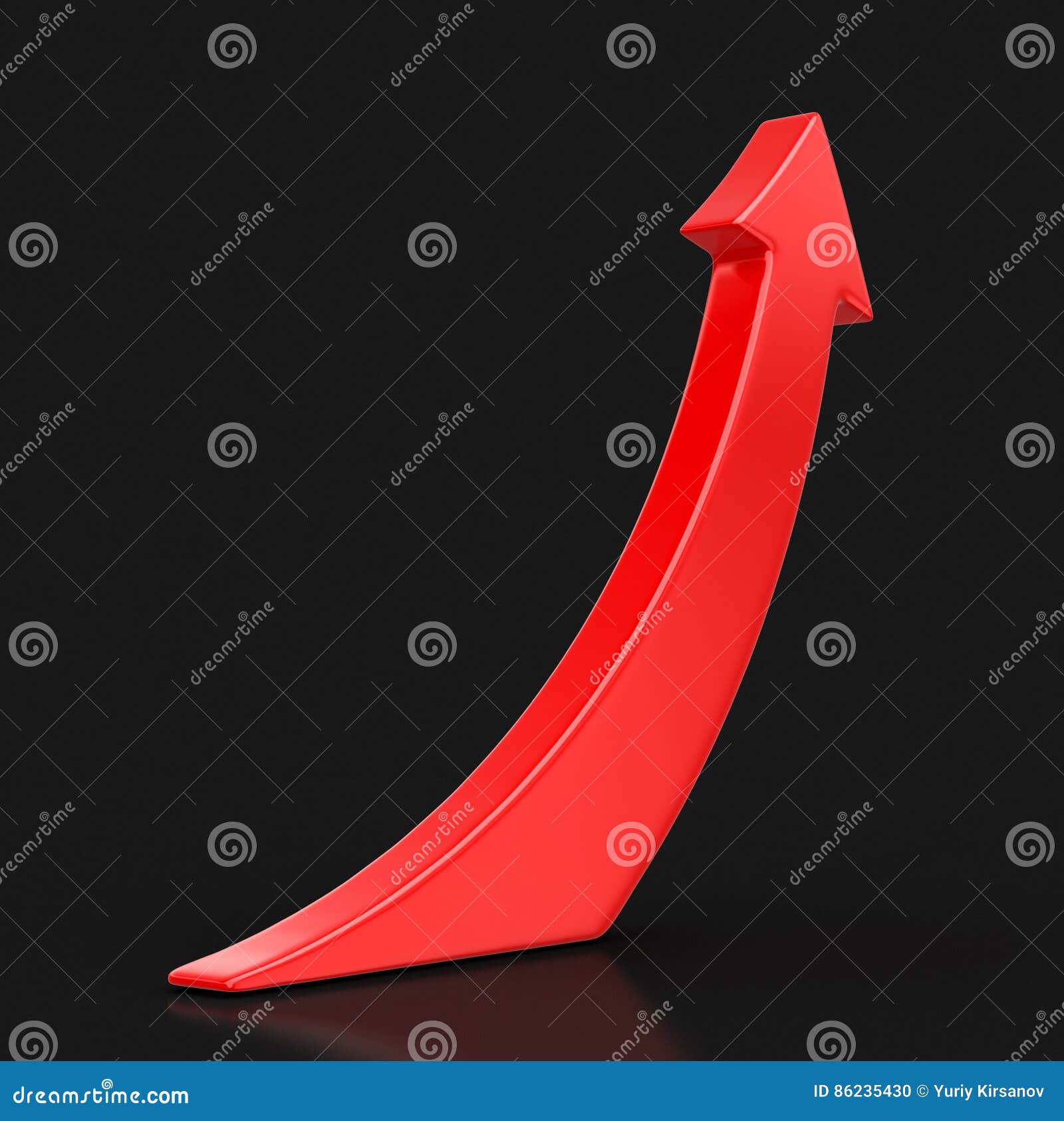 3d image of Arrow up stock illustration. Illustration of render - 86235430