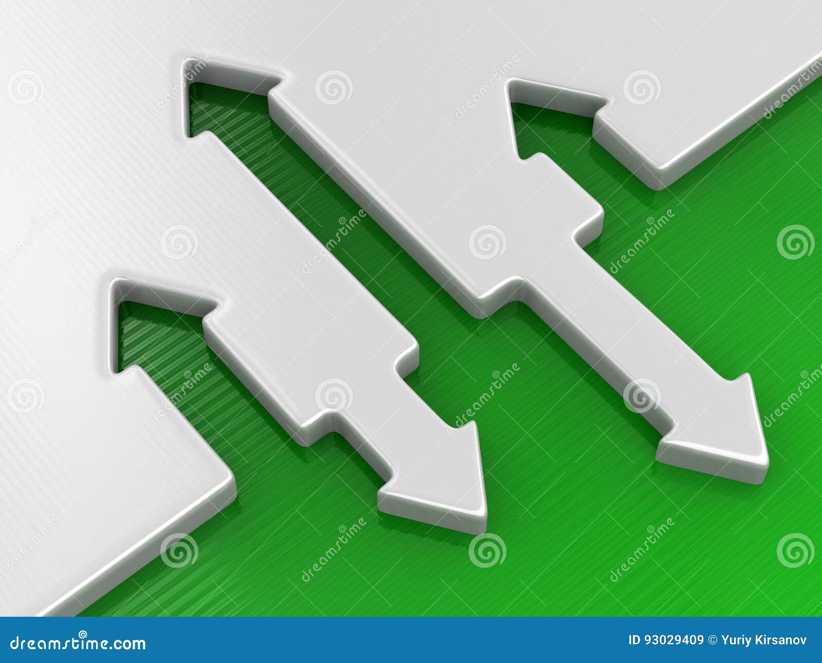3d Image of Arrows in Different Directions Stock Illustration ...