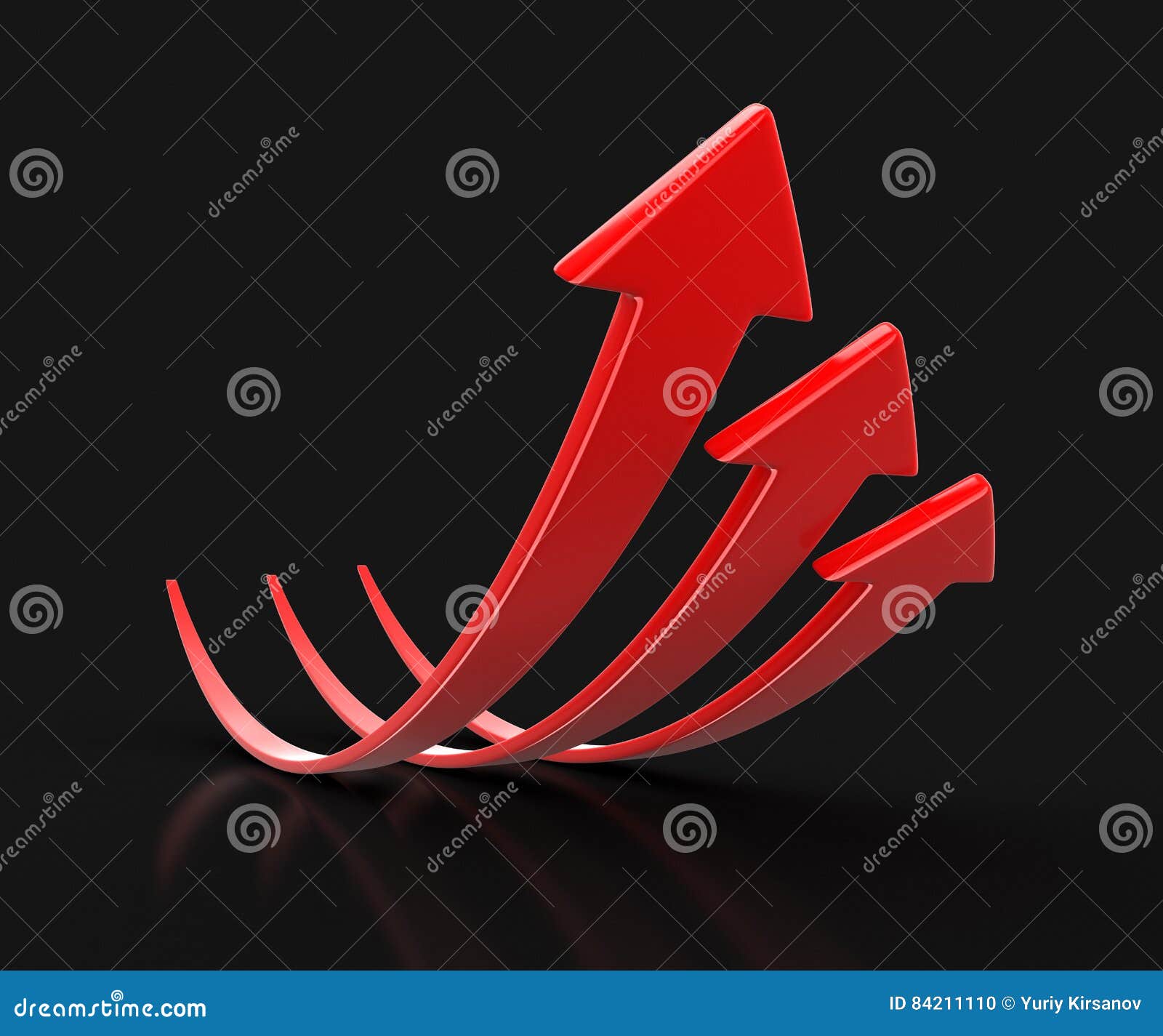 3d image of Arrows up stock illustration. Illustration of diagram ...