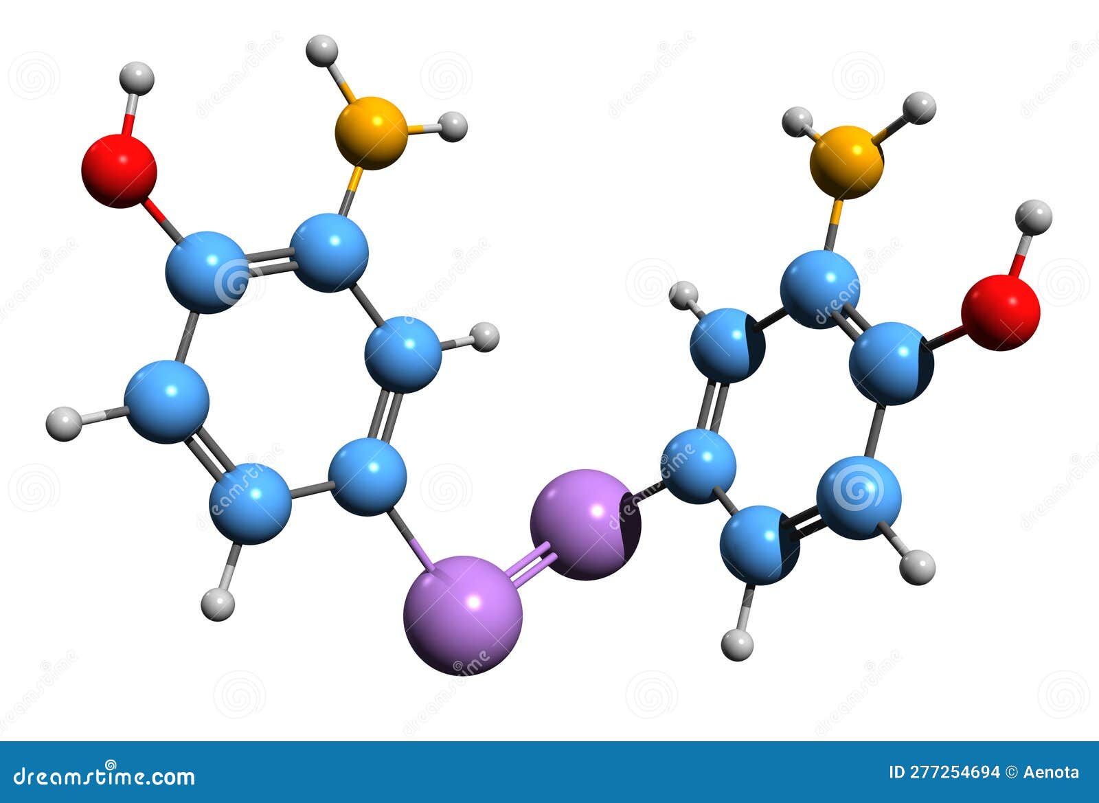 3D Image of Arsphenamine Skeletal Formula Stock Illustration ...