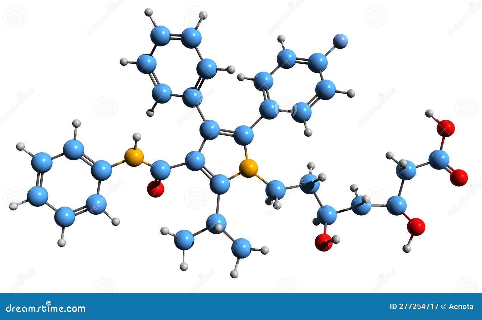 Atorvastatin, Statin Molecule. It Is Used For Lowering Blood ...