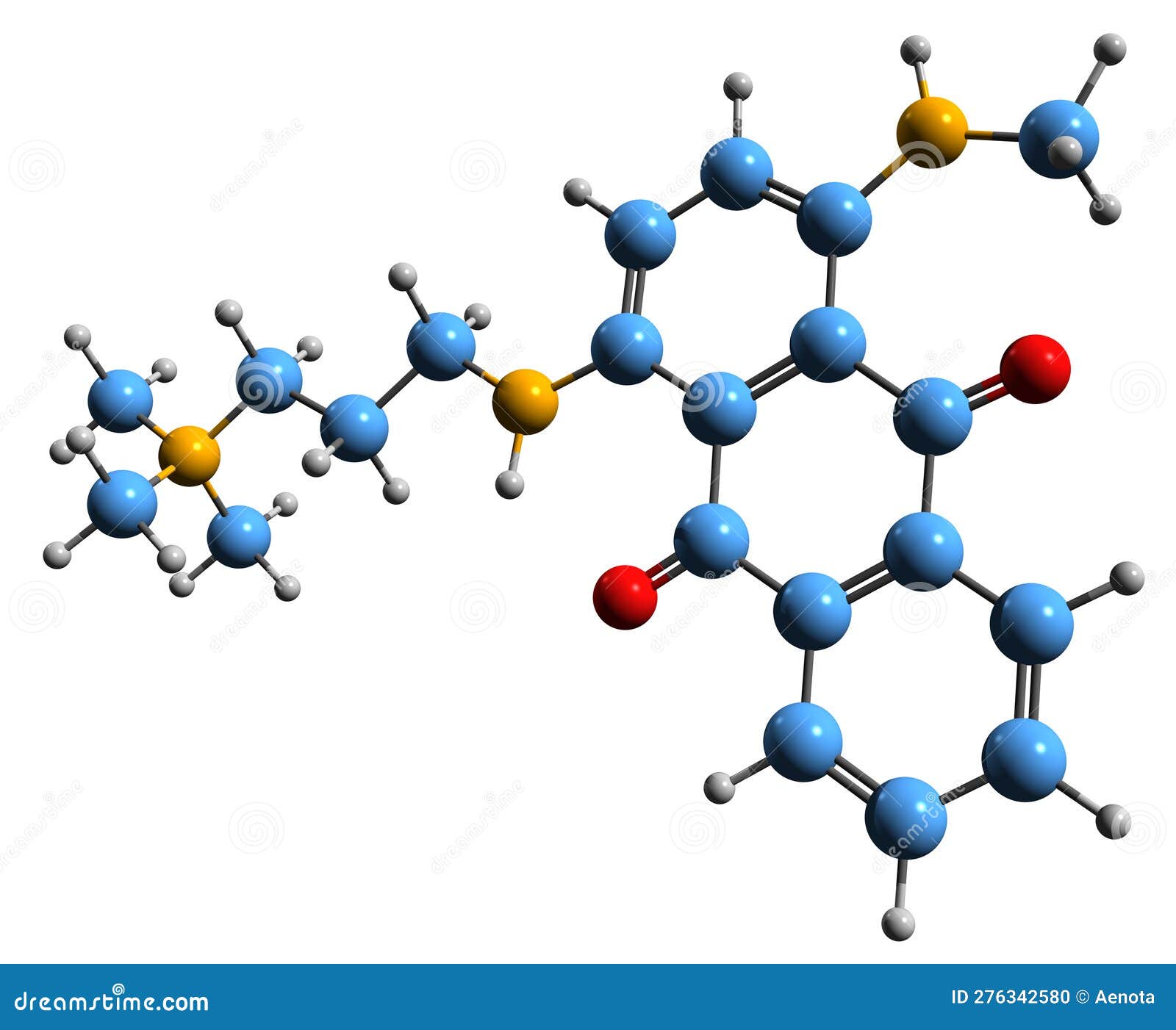 3D Image of Basic Blue 22 Skeletal Formula Stock Illustration ...