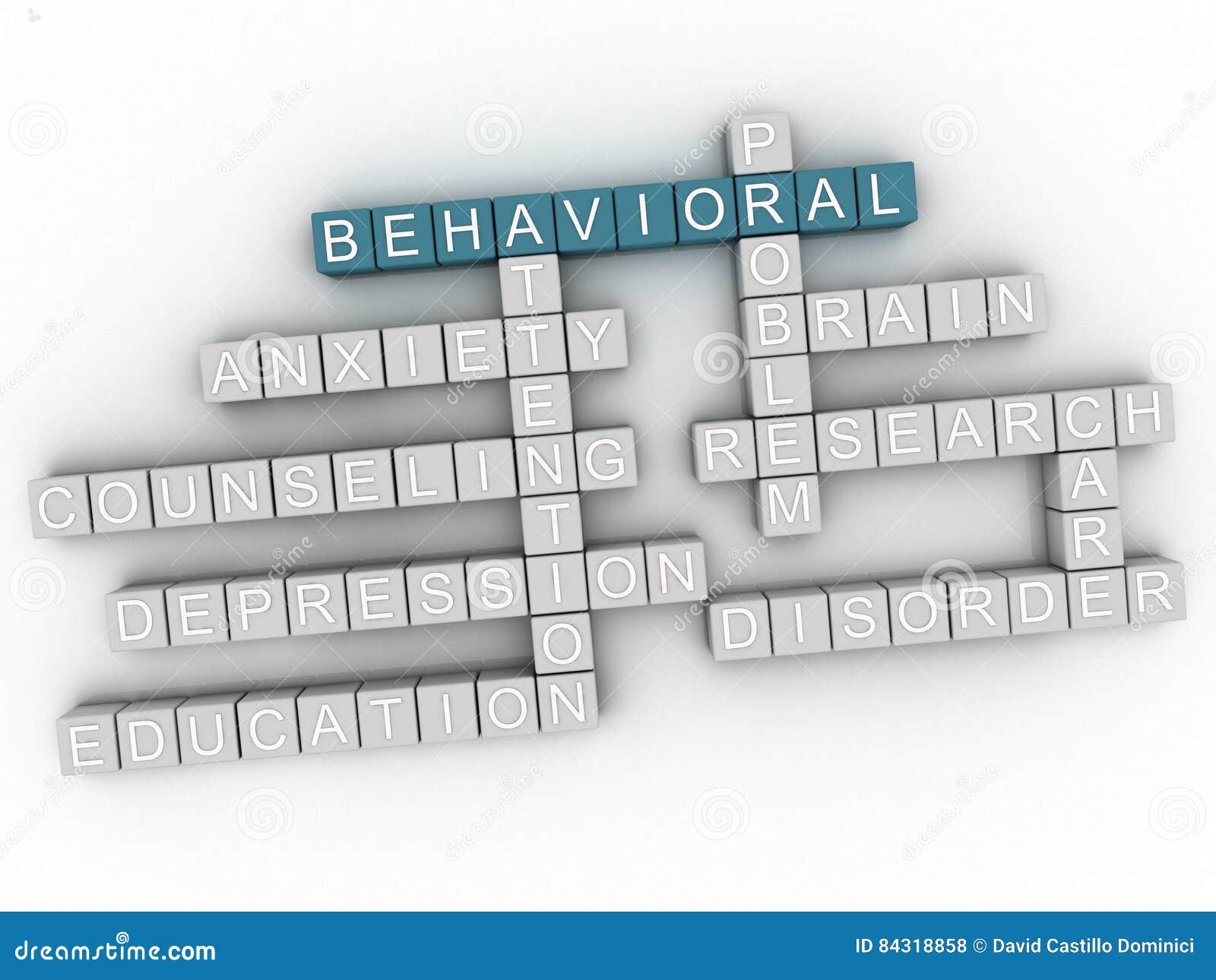 3d Image Behavioral Issues Concept Word Cloud Background Stock ...