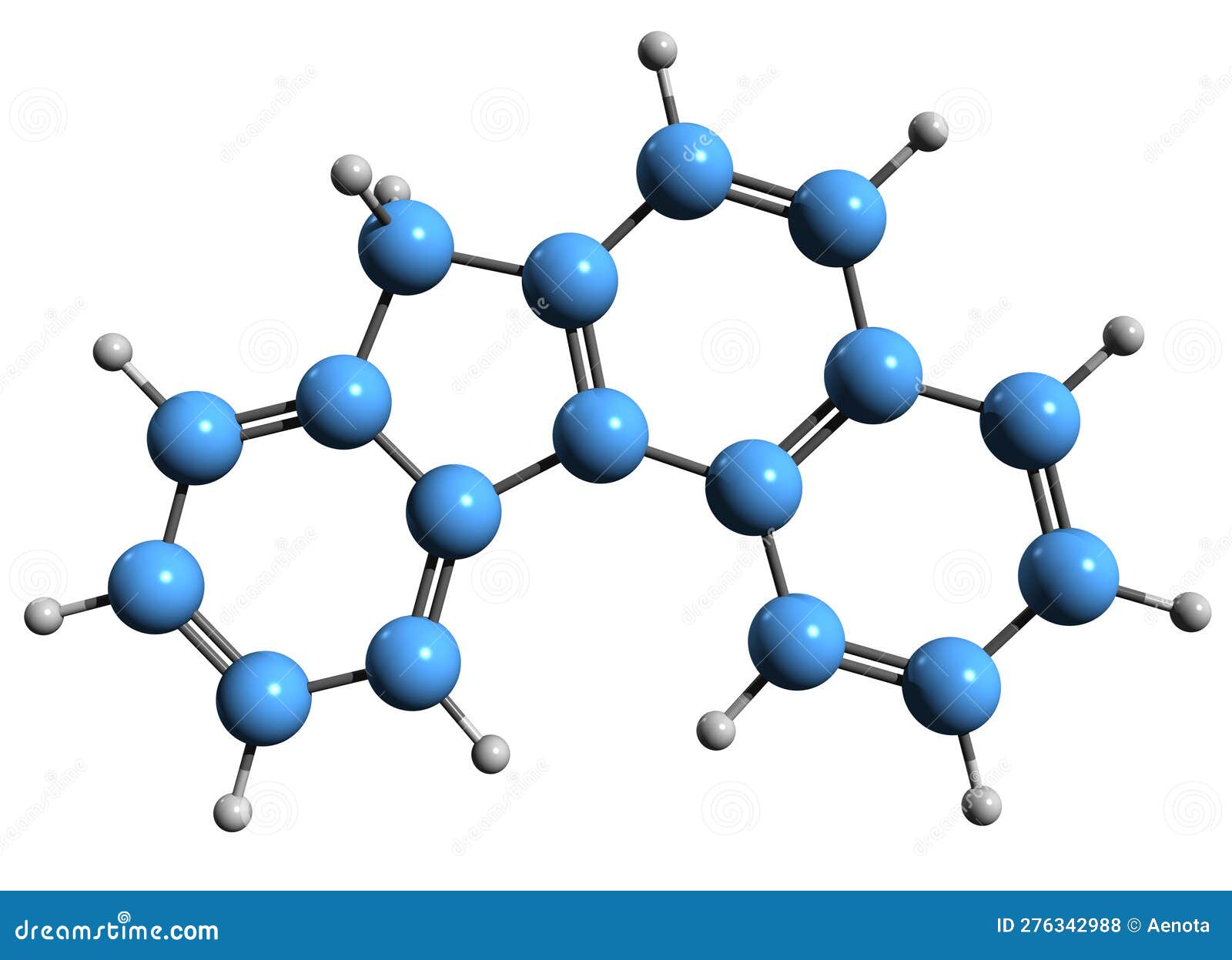 3D Image of Benzofluorene Skeletal Formula Stock Illustration ...