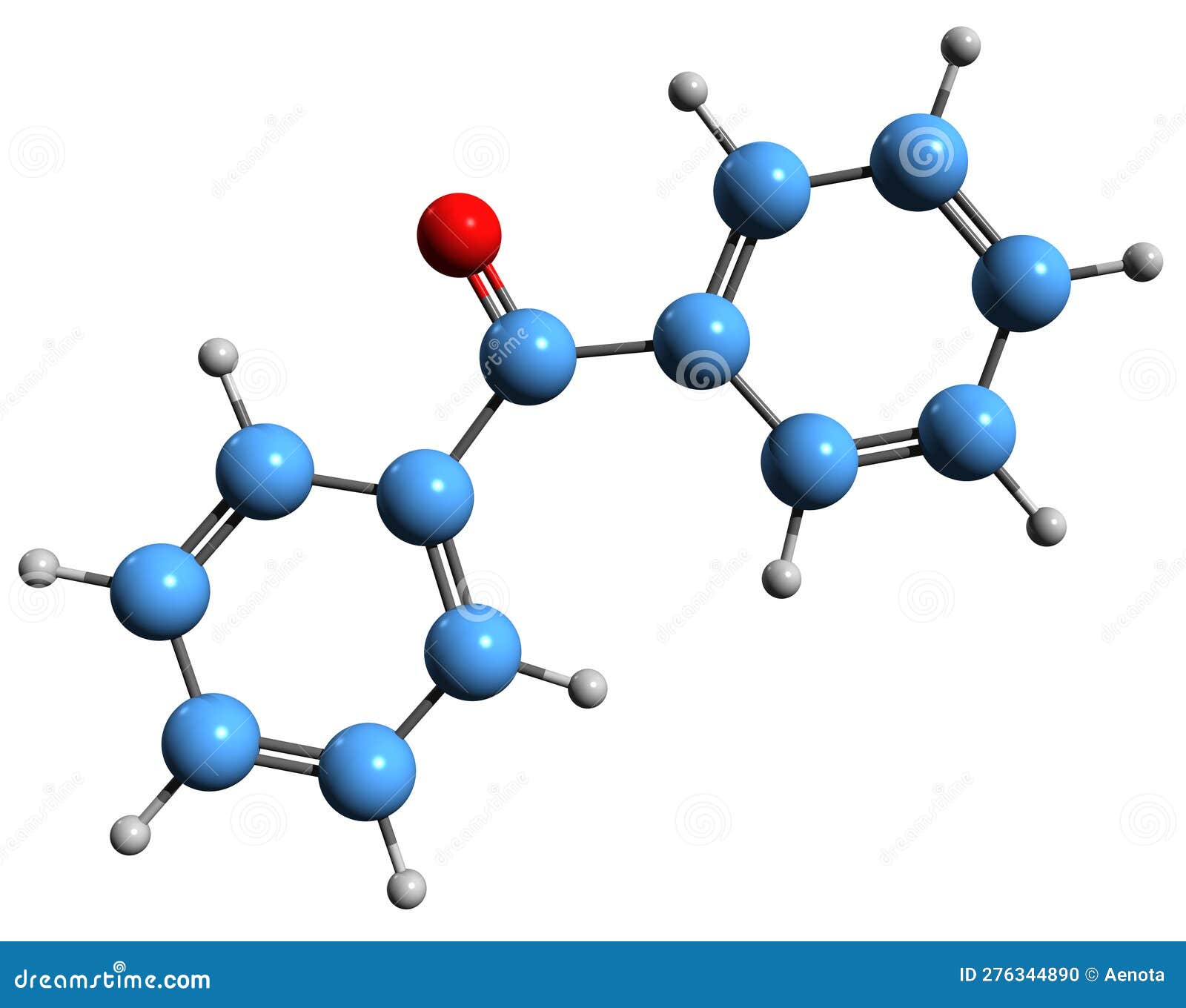 3D Image of Benzophenone Skeletal Formula Stock Illustration ...