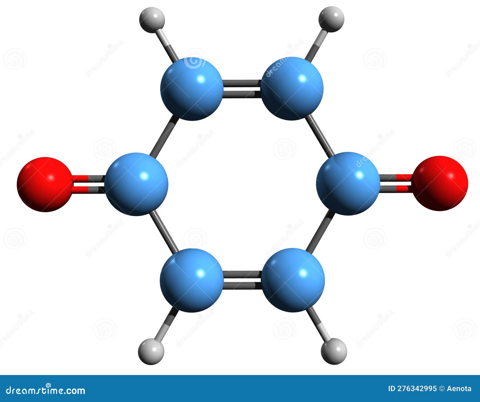 3D Image of Benzoquinone Skeletal Formula Stock Illustration ...