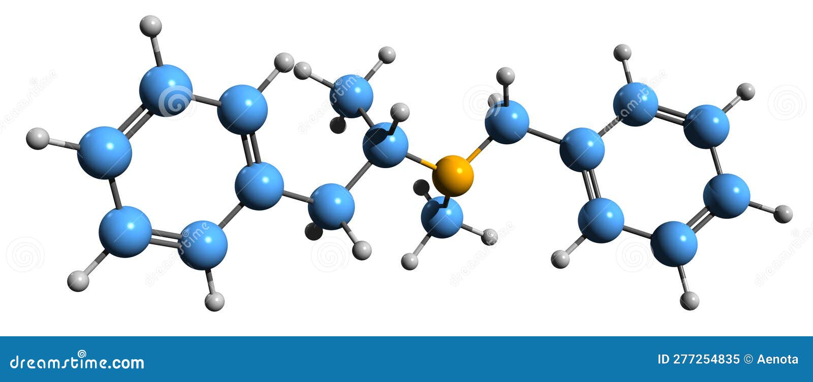 3D Image of Benzphetamine Skeletal Formula Stock Illustration ...