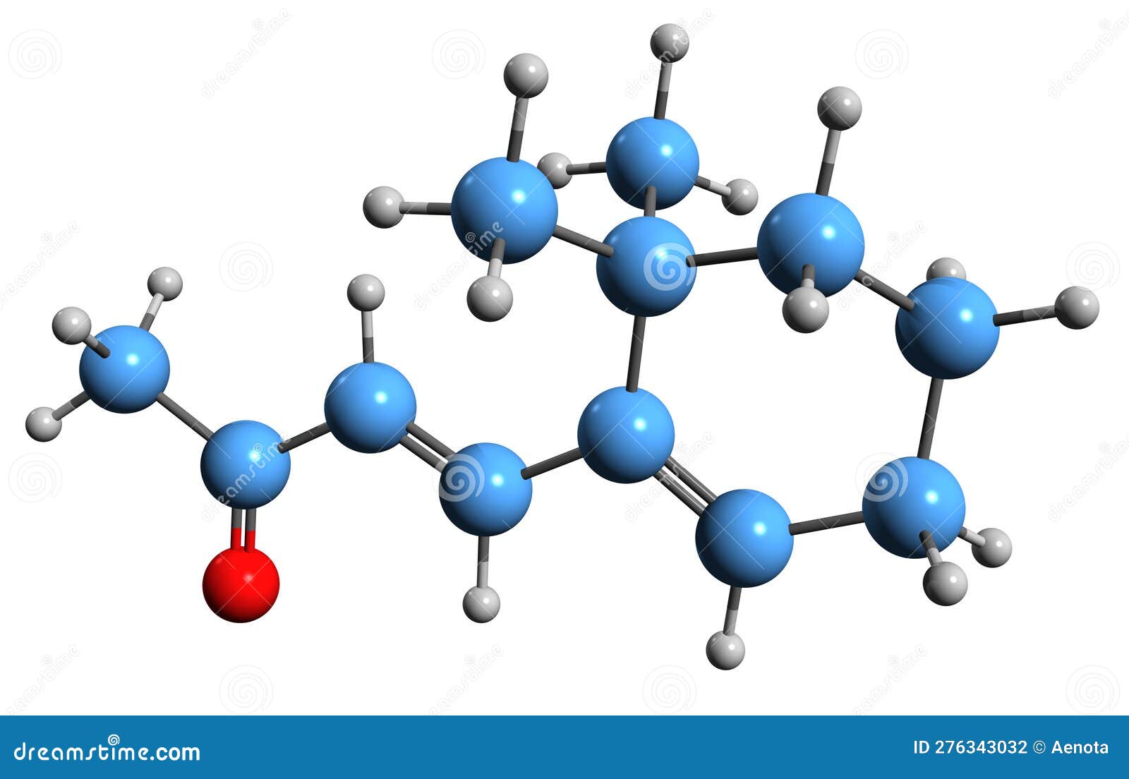 3D Image of Beta-ionone Skeletal Formula Stock Illustration ...