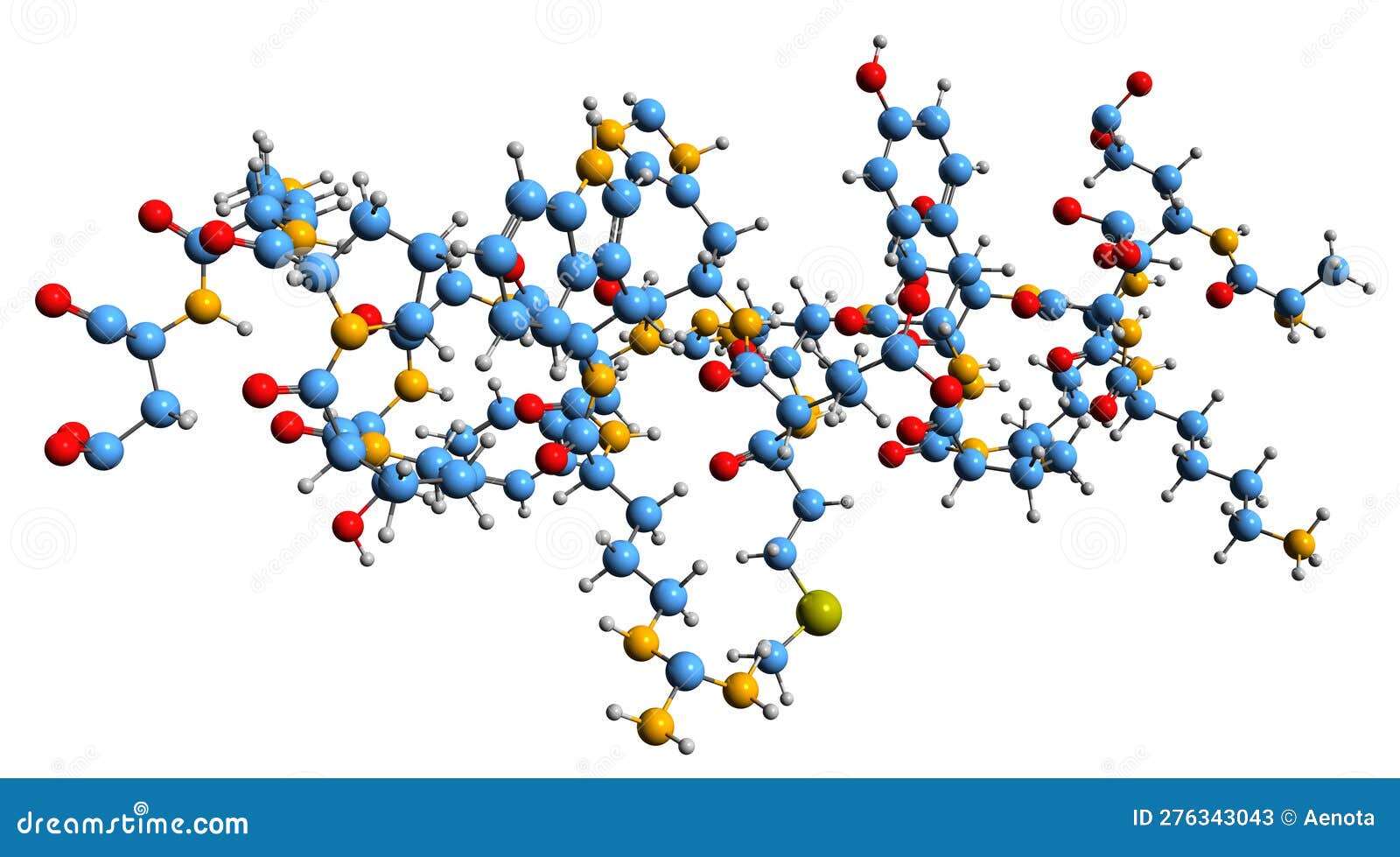 3D Image of Beta-Melanocyte Stimulating Hormone Skeletal Formula Stock ...
