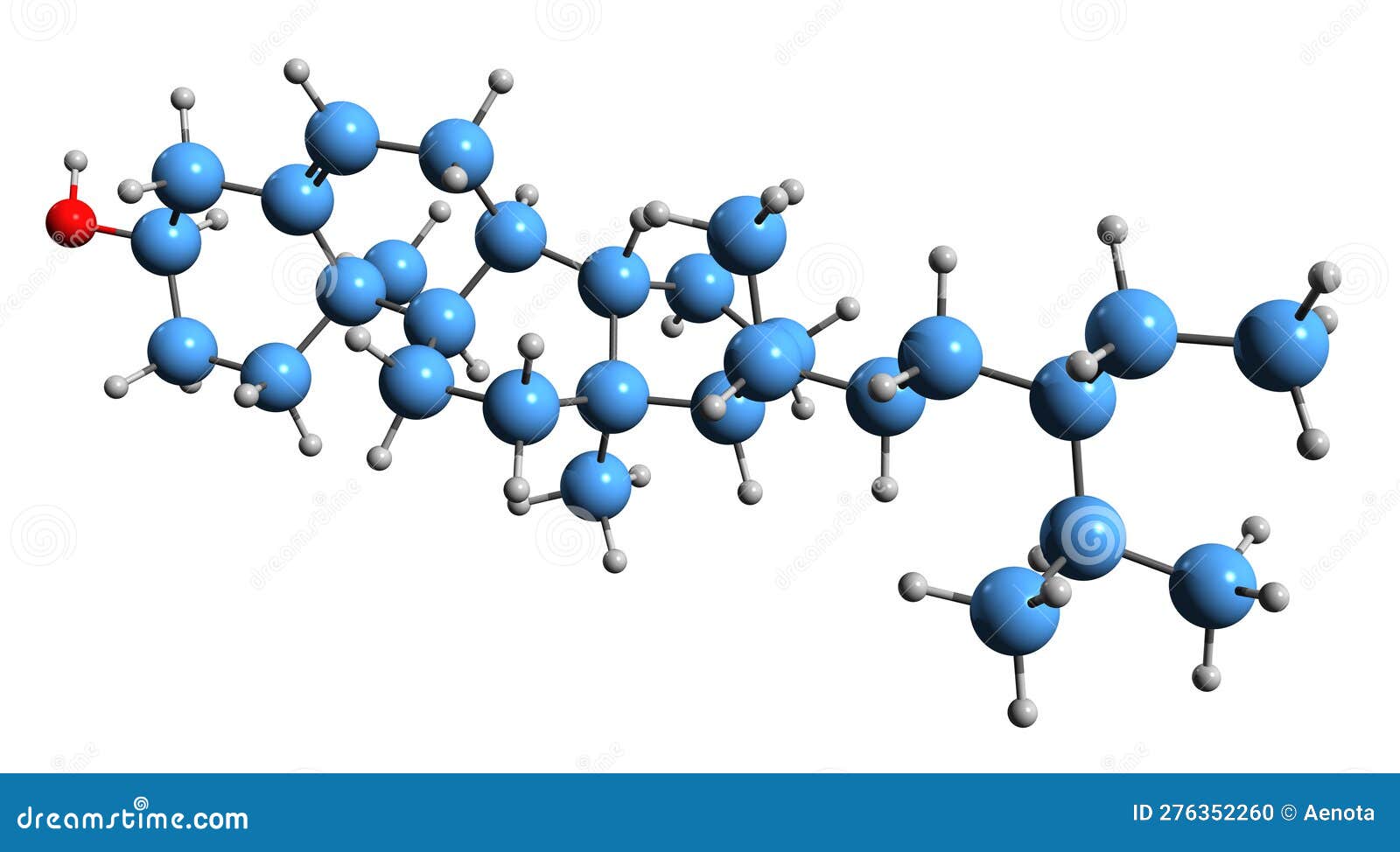 3D Image of Beta-Sitosterol Skeletal Formula Stock Illustration ...