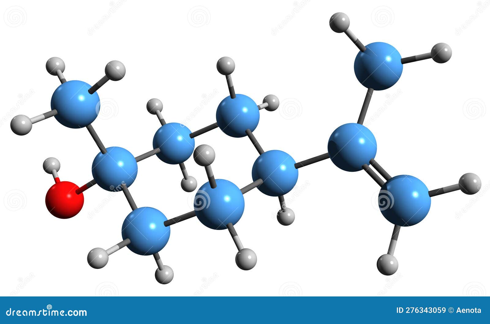 3D Image of Beta-Terpineol Skeletal Formula Stock Illustration ...