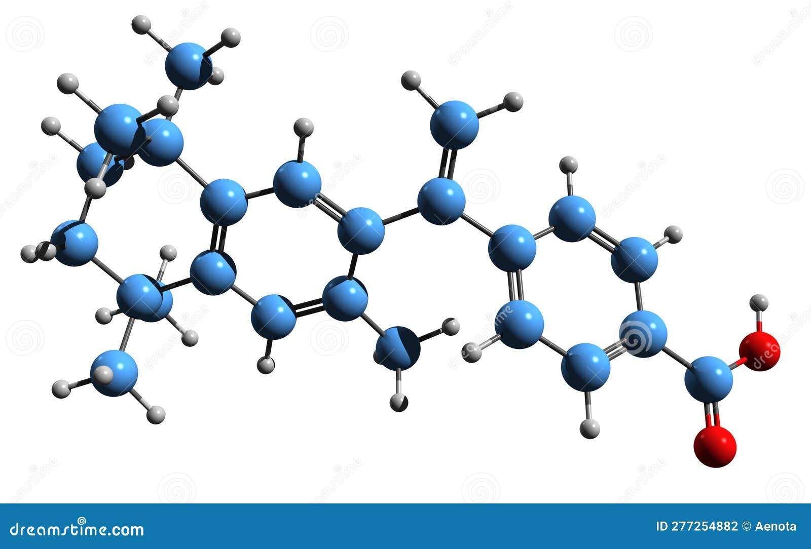 3D Image of Bexarotene Skeletal Formula Stock Illustration ...