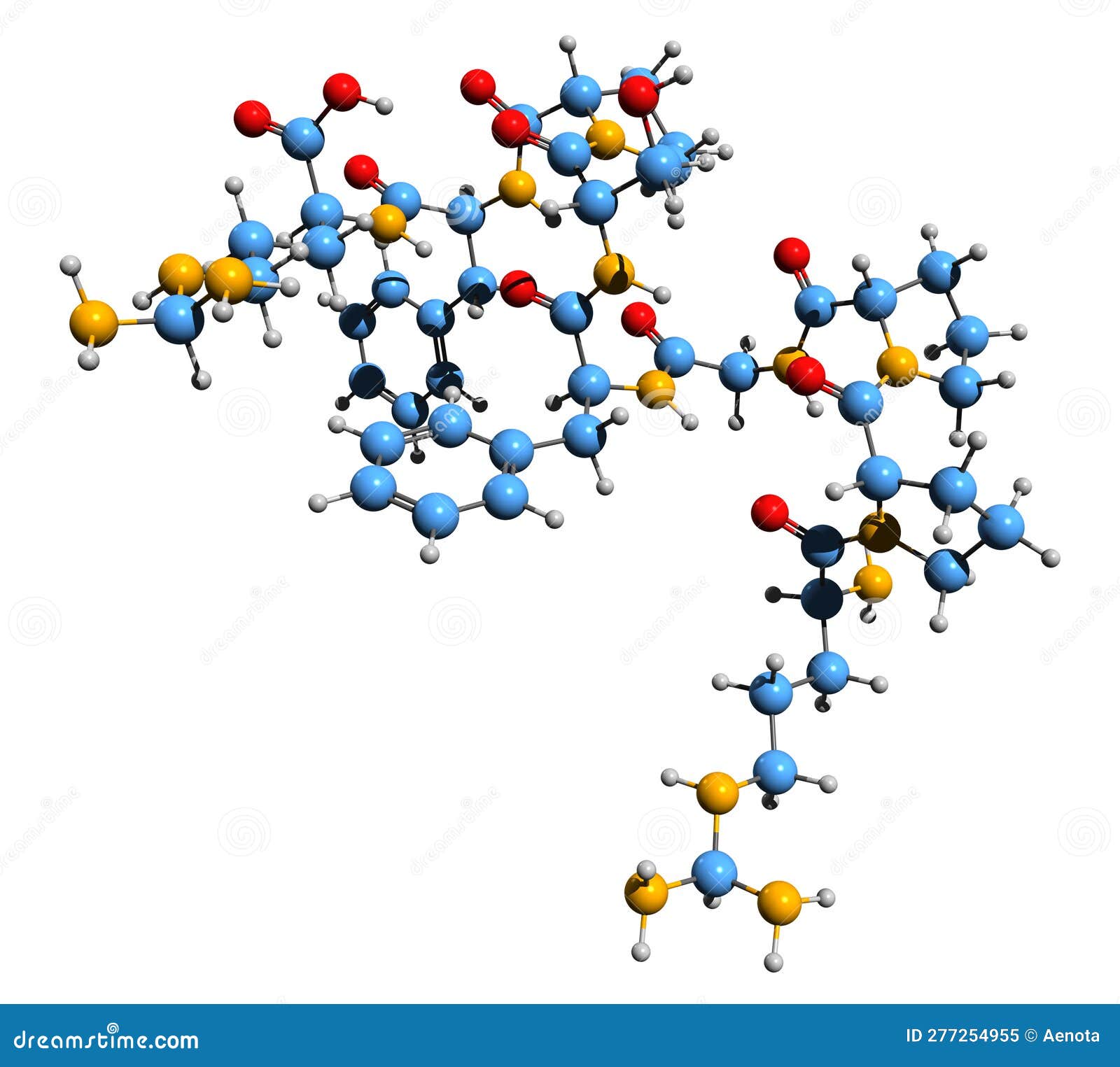Bradykinin Peptide Molecule. Skeletal Formula Royalty-Free Stock ...
